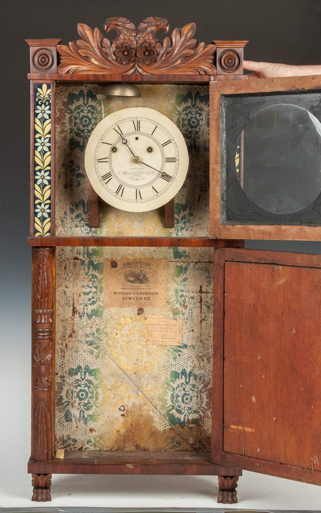 Asa Munger Shelf Clock, Auburn, NY | Cottone Auctions