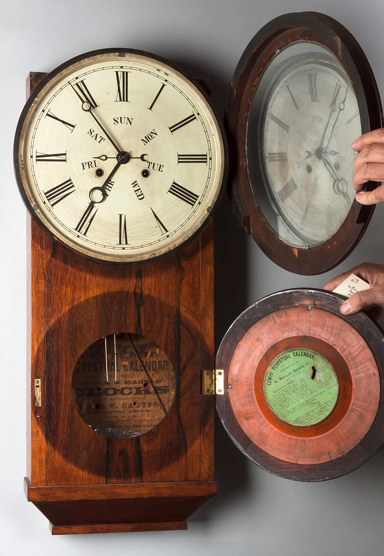 LF & WW Carter Wall Clock with B.B. Lewis Perpetual Claendar Movement ...