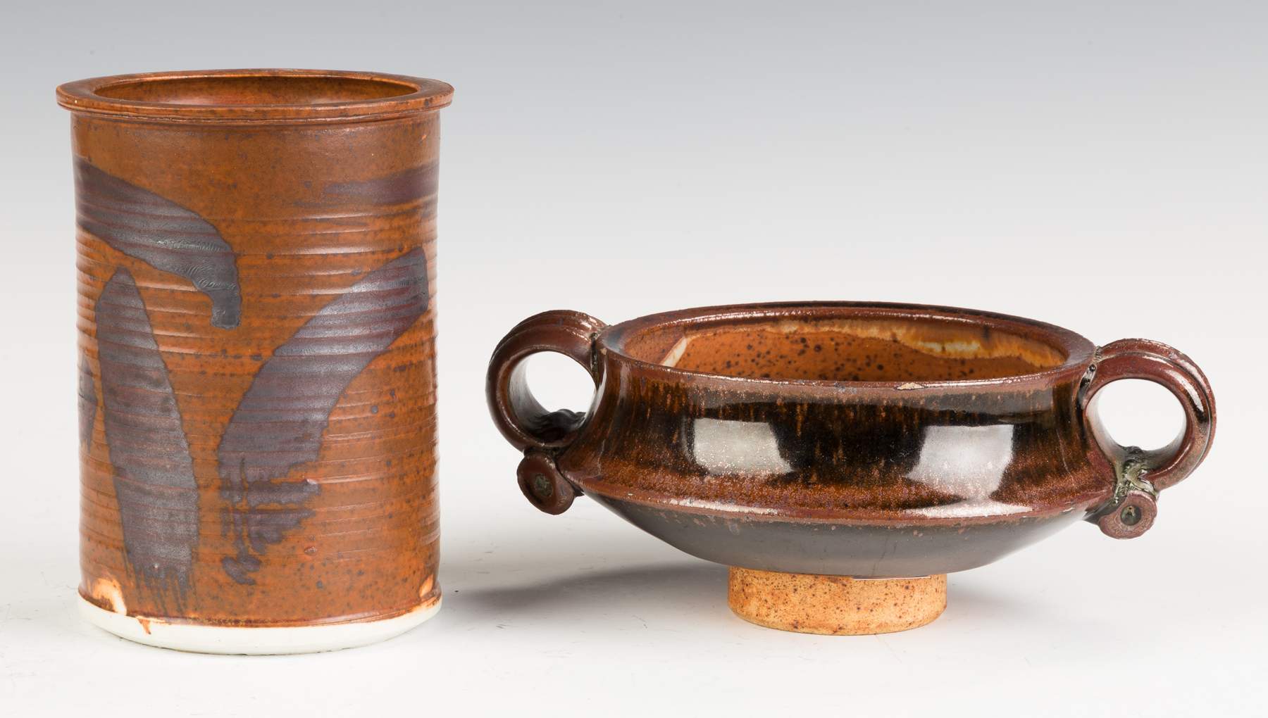 Two Pieces of Ted Randall (Alfred, NY, 1914-1985) Art Pottery | Cottone ...