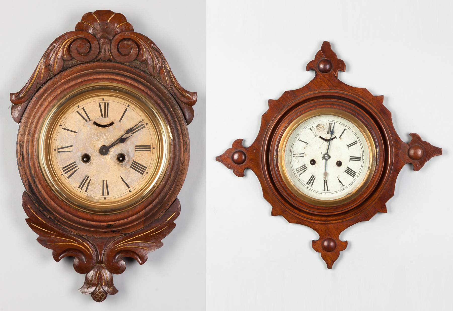 Two Victorian Gallery Clocks | Cottone Auctions