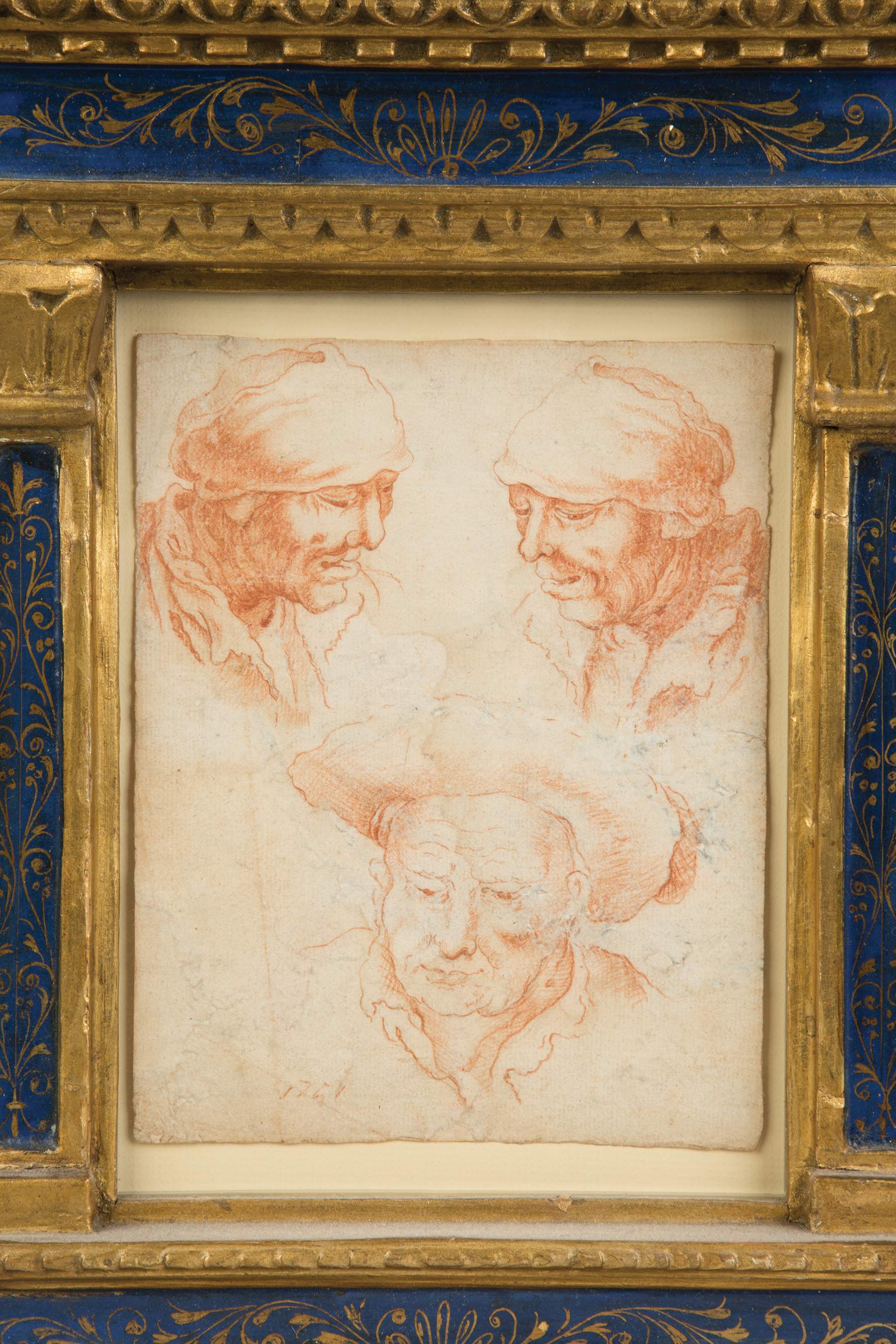 Old Masters Red Chalk Study of Heads | Cottone Auctions