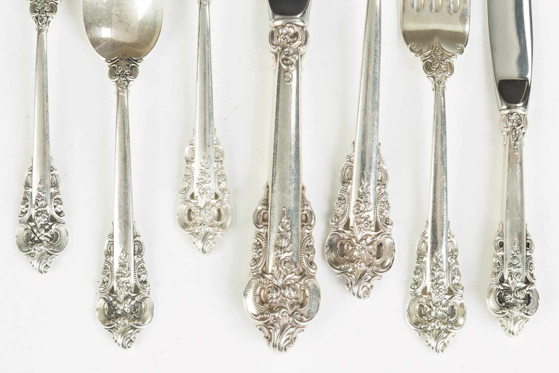 Wallace Sterling Silver Flatware - Grand Baroque Pattern | Cottone Auctions