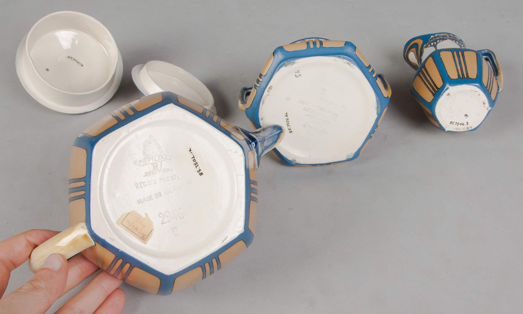 3 Piece Mettlach Tea Set | Cottone Auctions