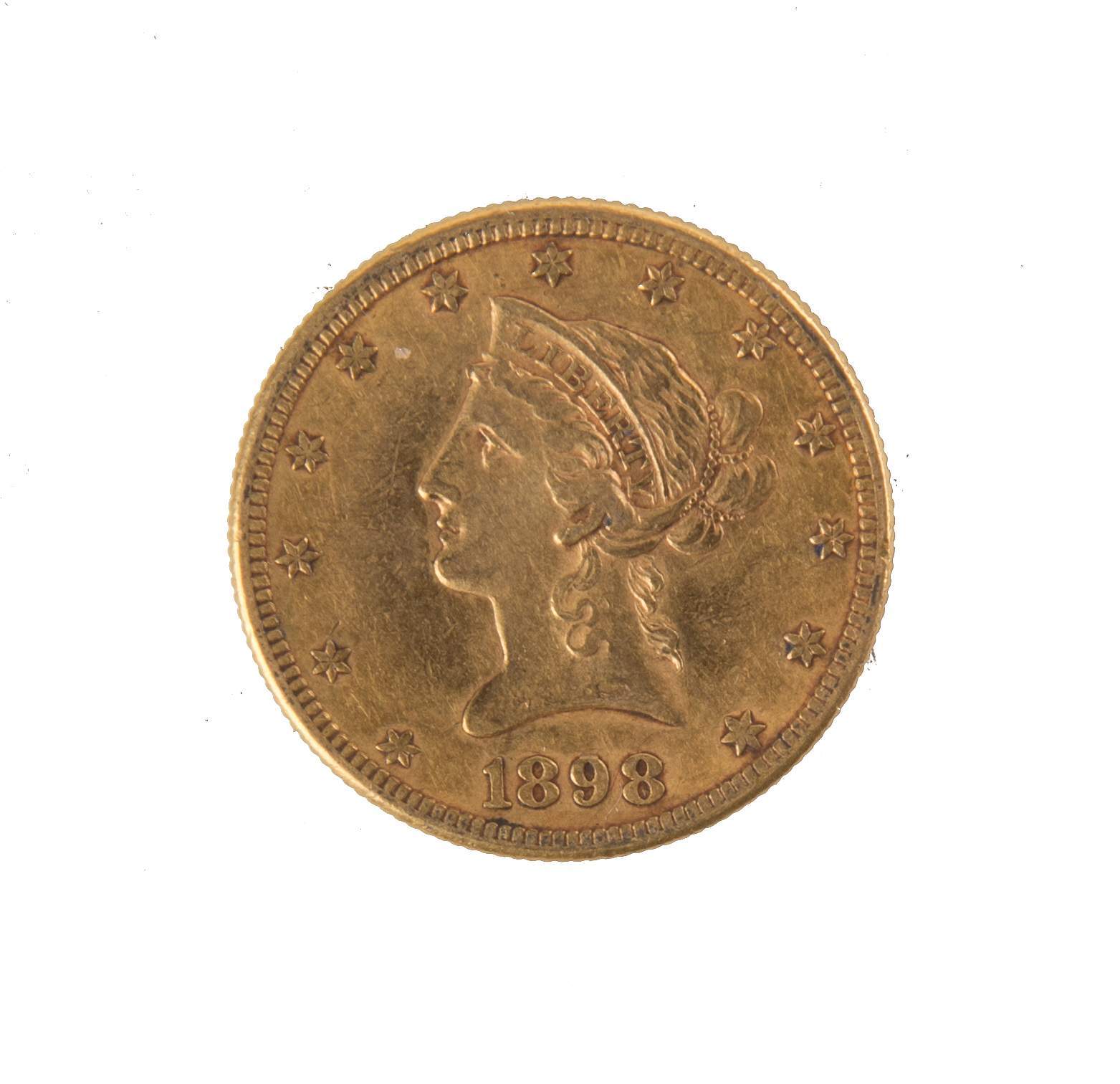 1898 Ten Dollar Liberty Head Gold Coin | Cottone Auctions