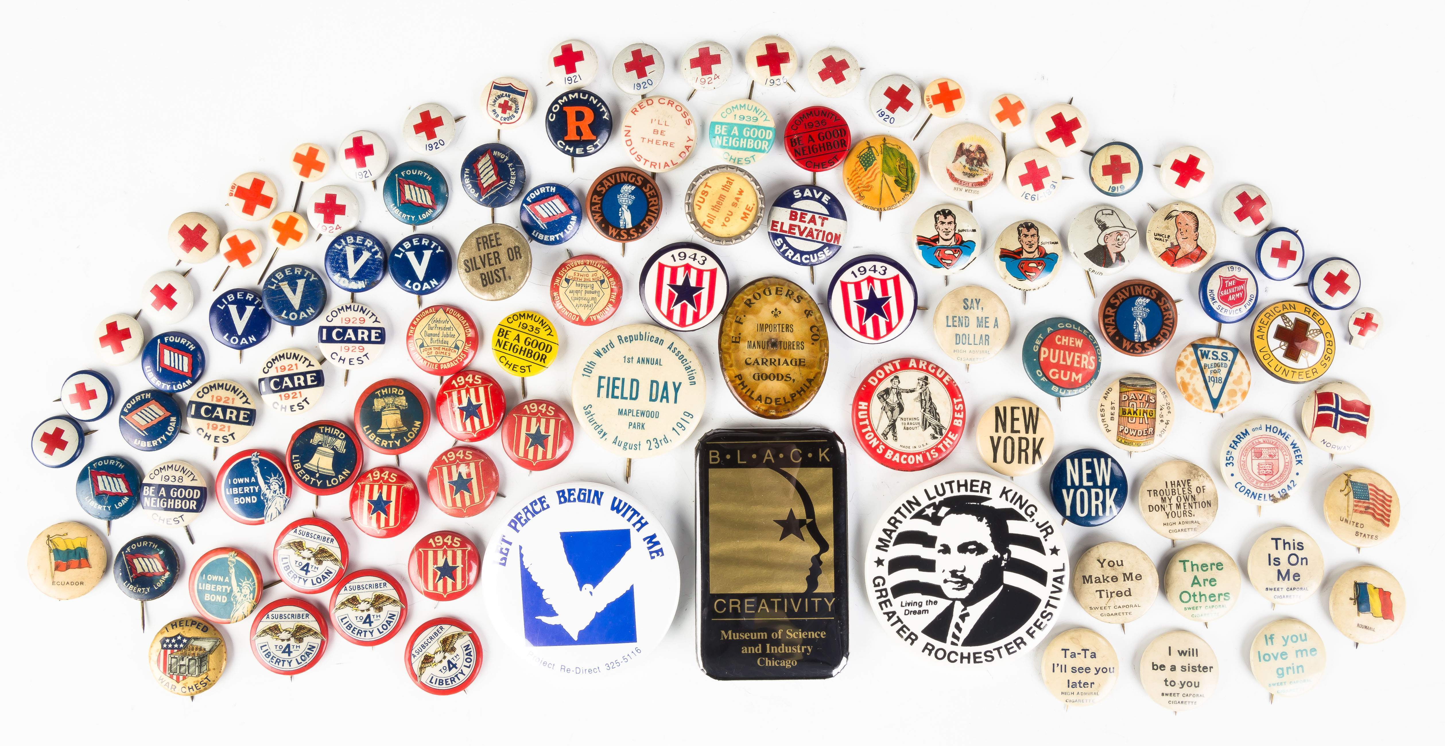 Group of Various Advertising Buttons | Cottone Auctions