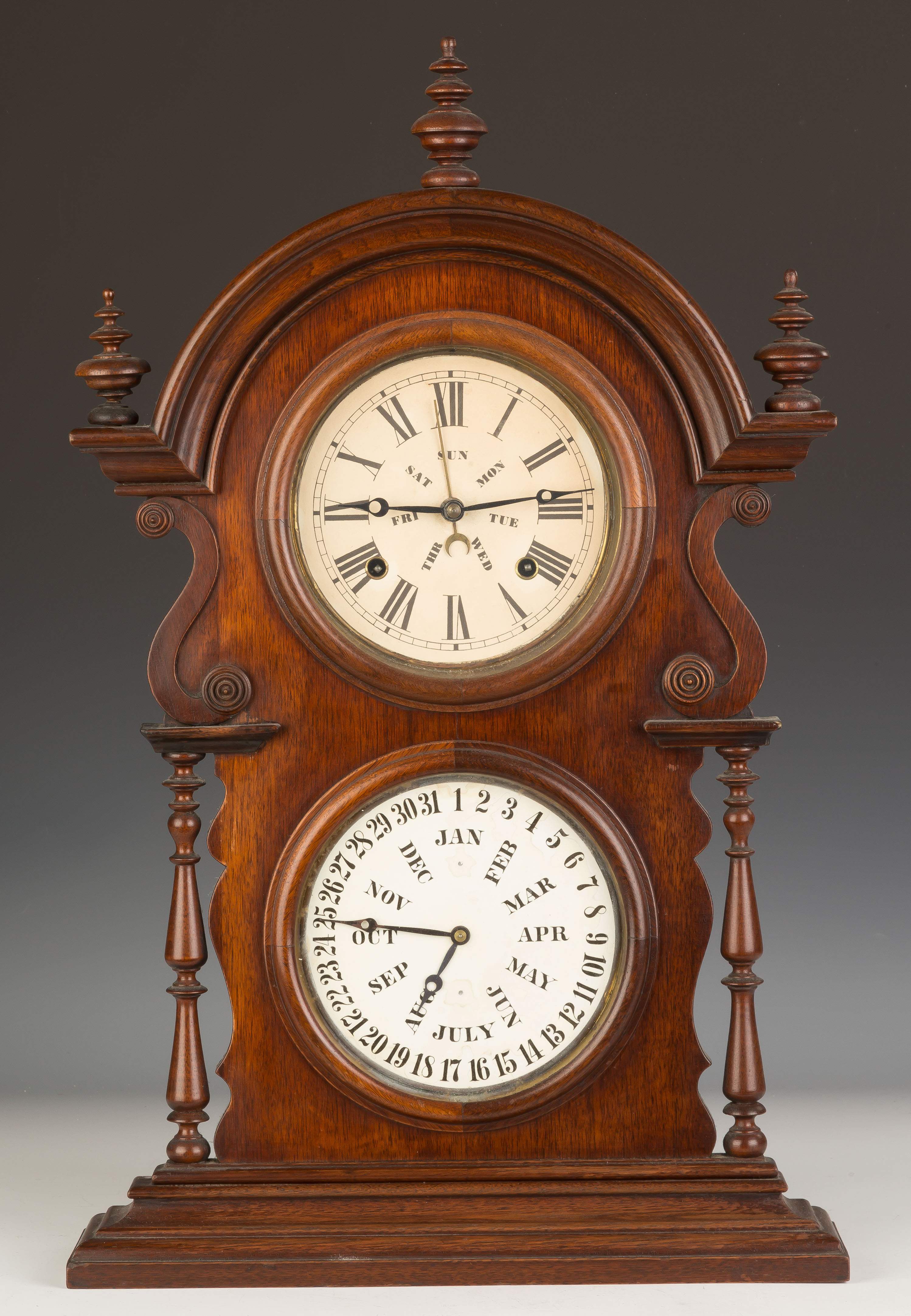 Welch Spring & Co. Double Dial Shelf Clock | Cottone Auctions