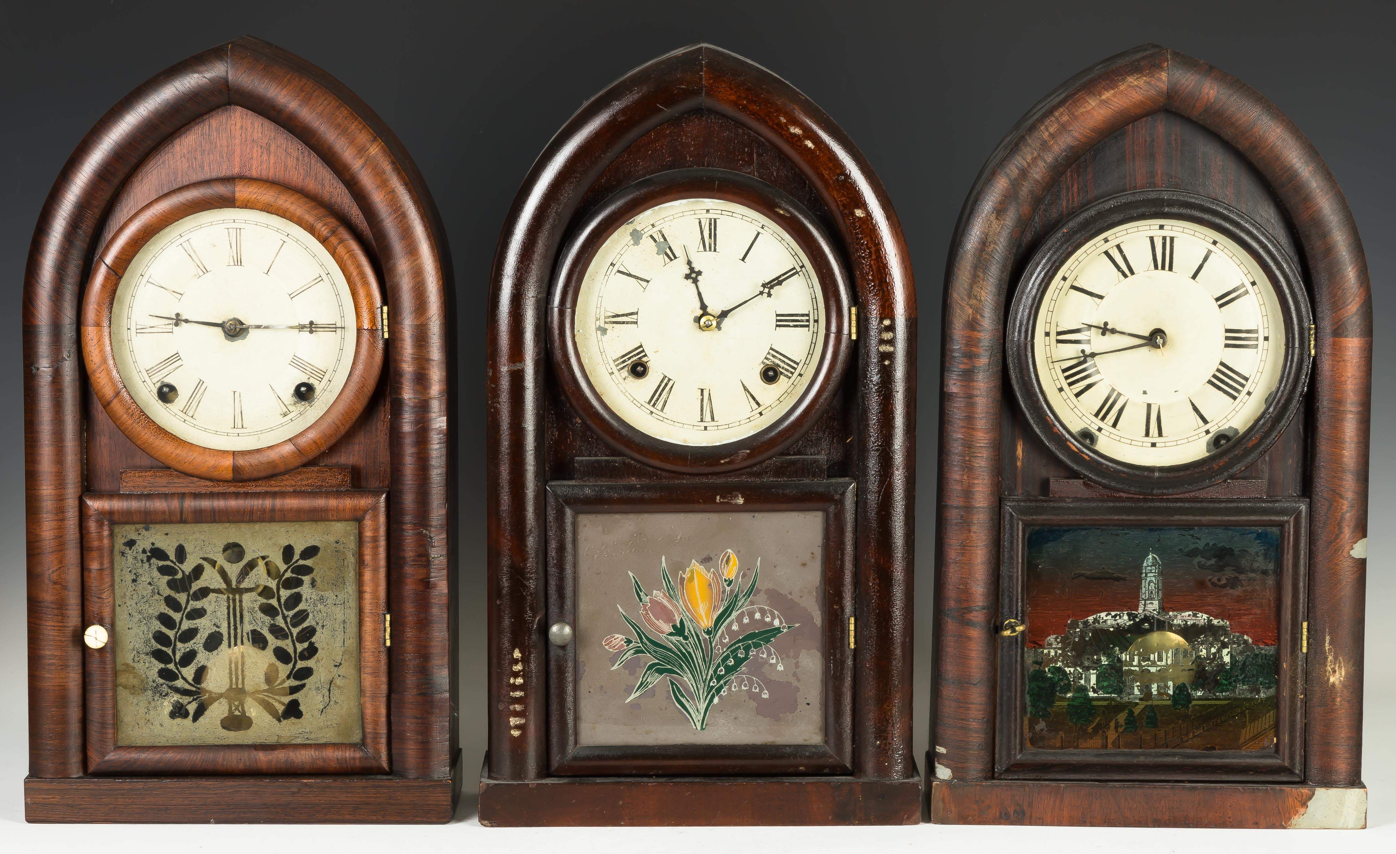 Three Various Beehive Shelf Clocks | Cottone Auctions