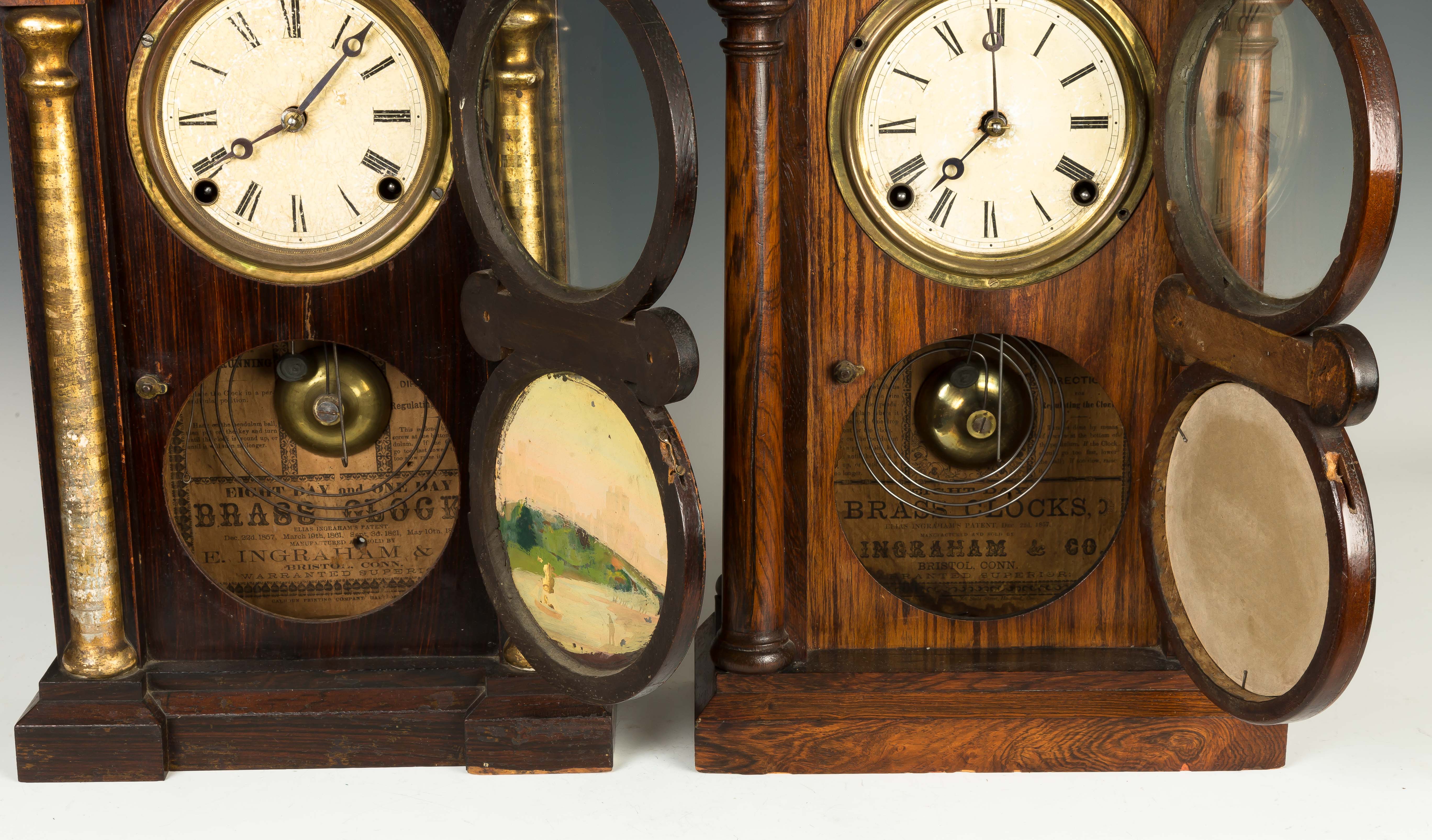 Two E. Ingraham & Co. Shelf Clocks | Cottone Auctions