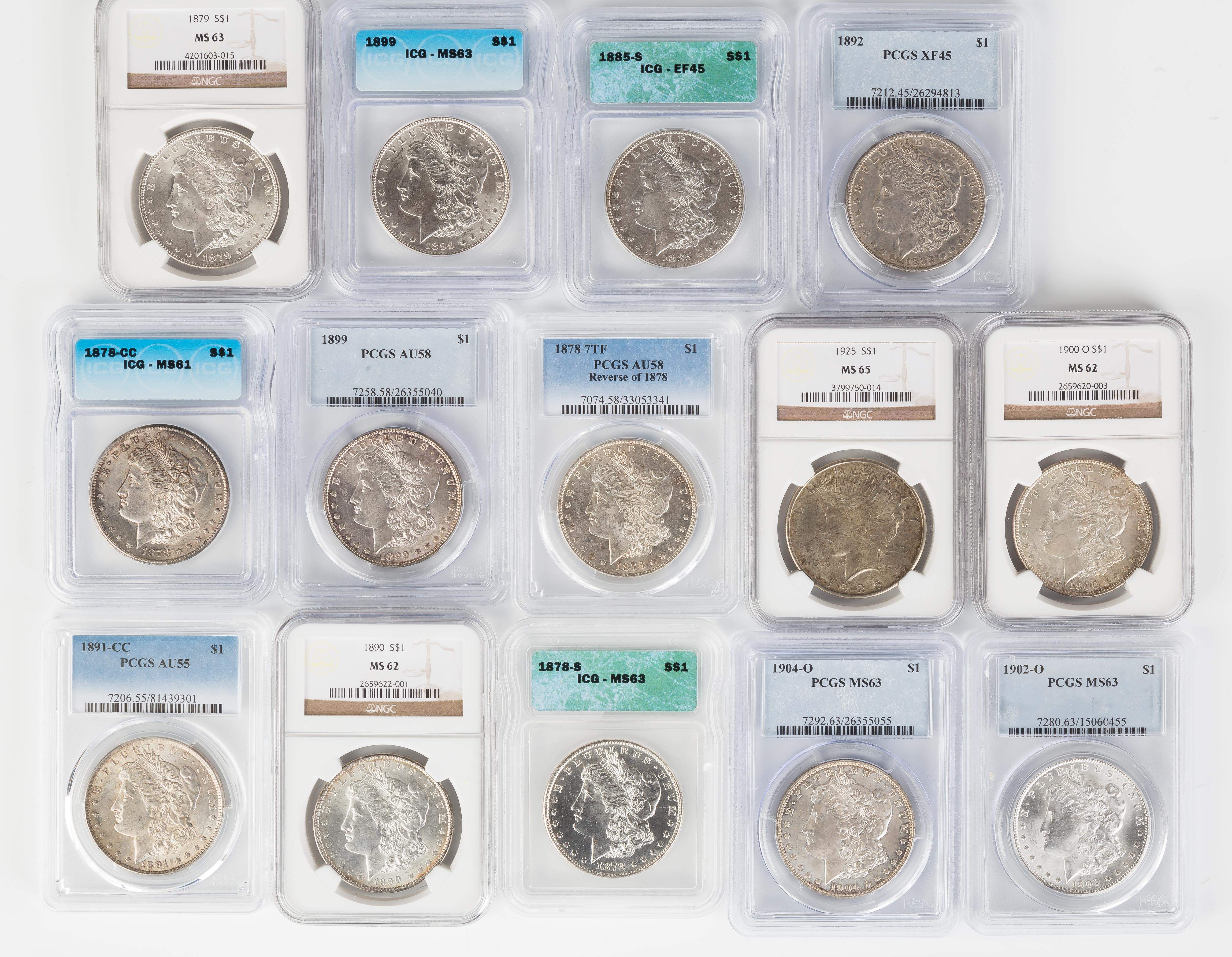 Estate Graded Silver Dollar Coin Collection | Cottone Auctions