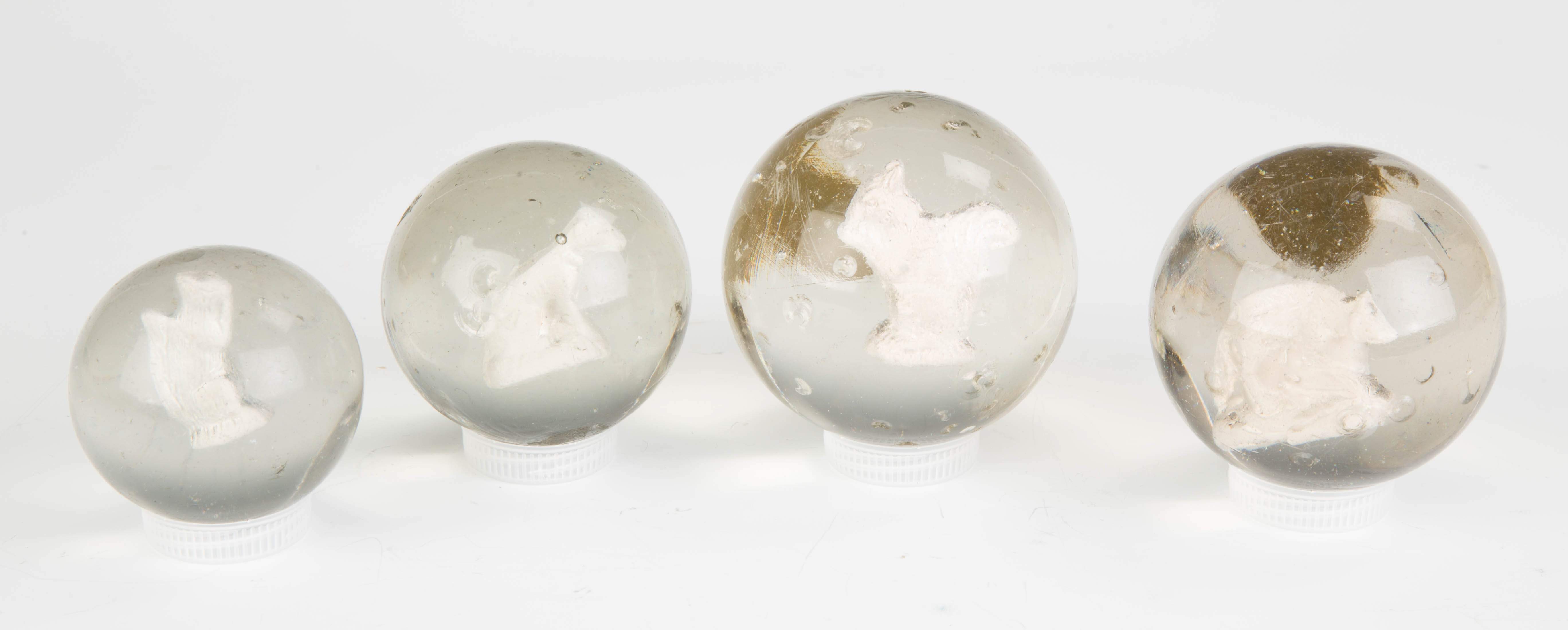 Four Vintage Sulfide Marbles | Cottone Auctions