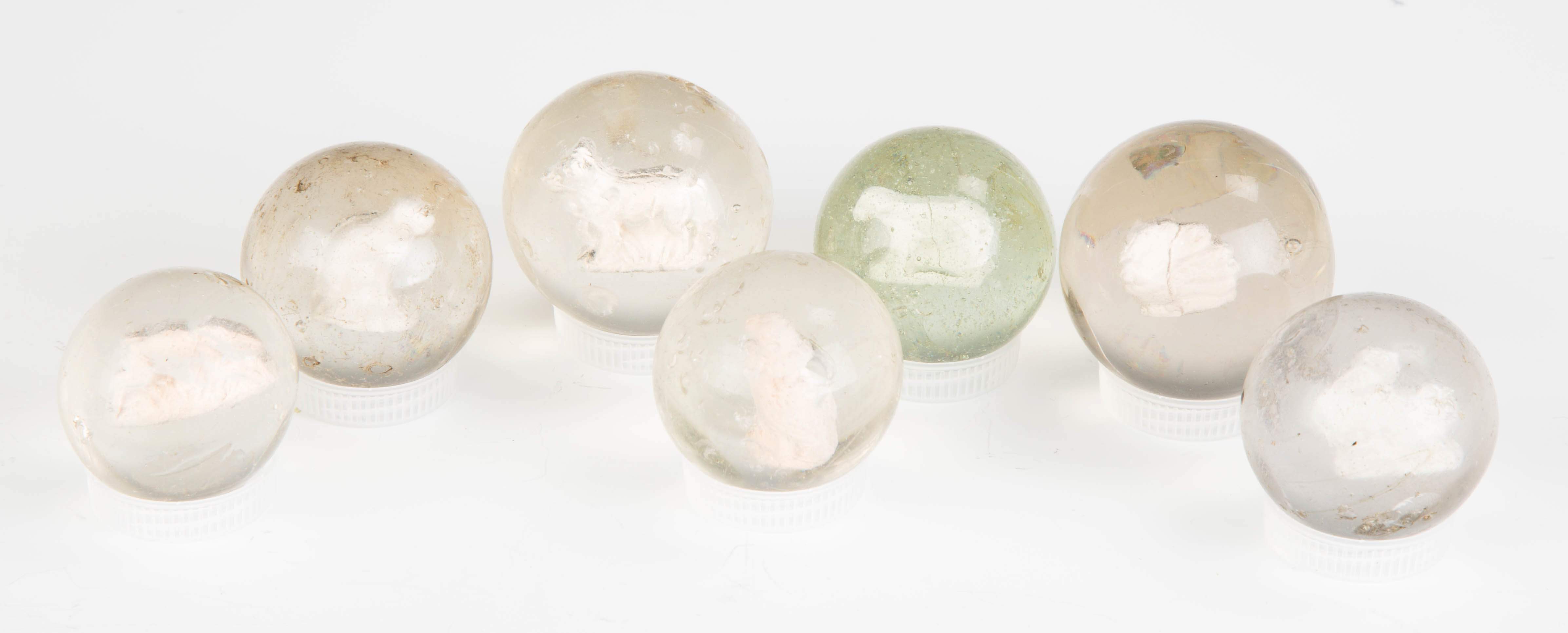 Seven Vintage Sulfide Marbles | Cottone Auctions