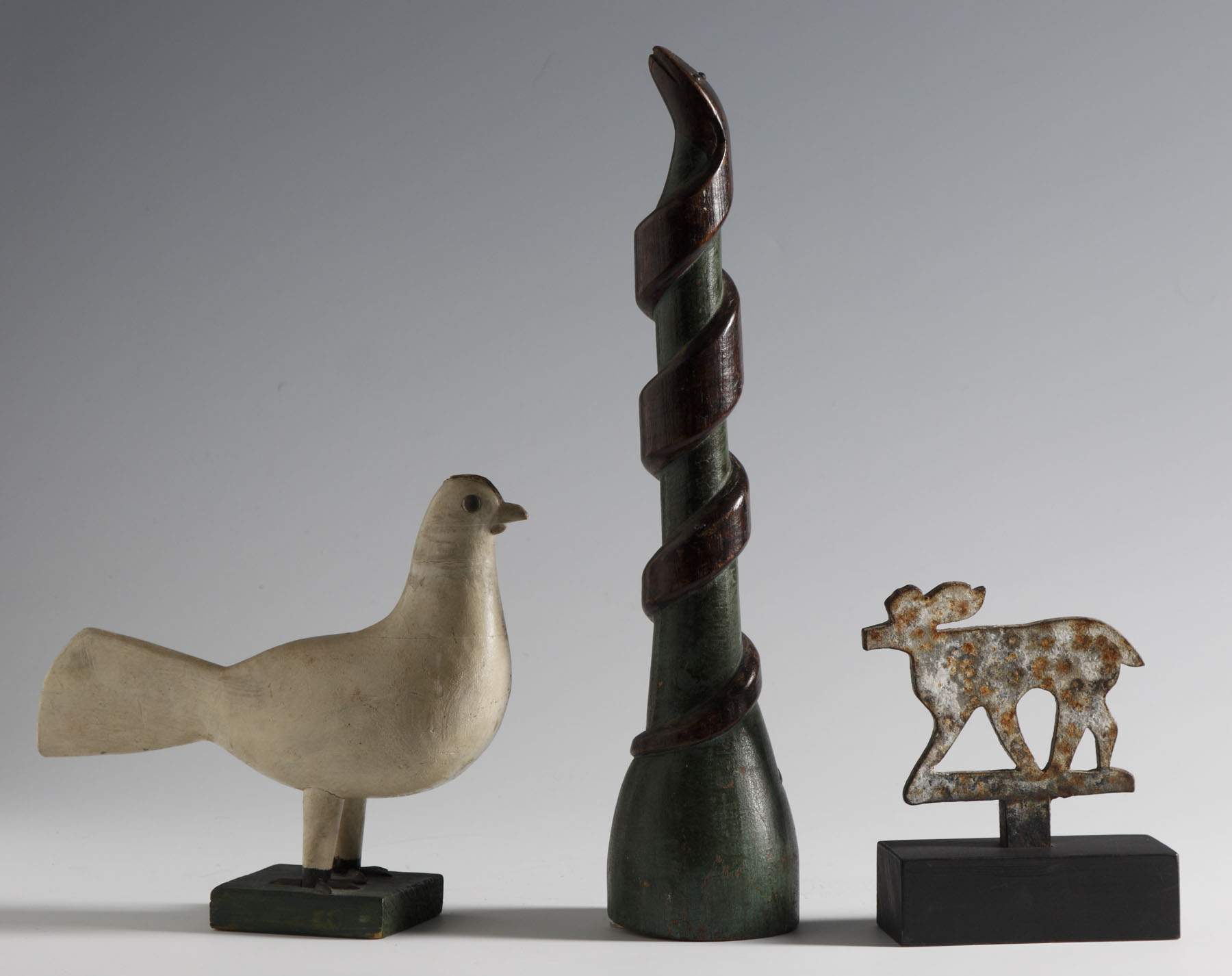Dove Decoy, Folk Art Snake, Iron Deer Form | Cottone Auctions