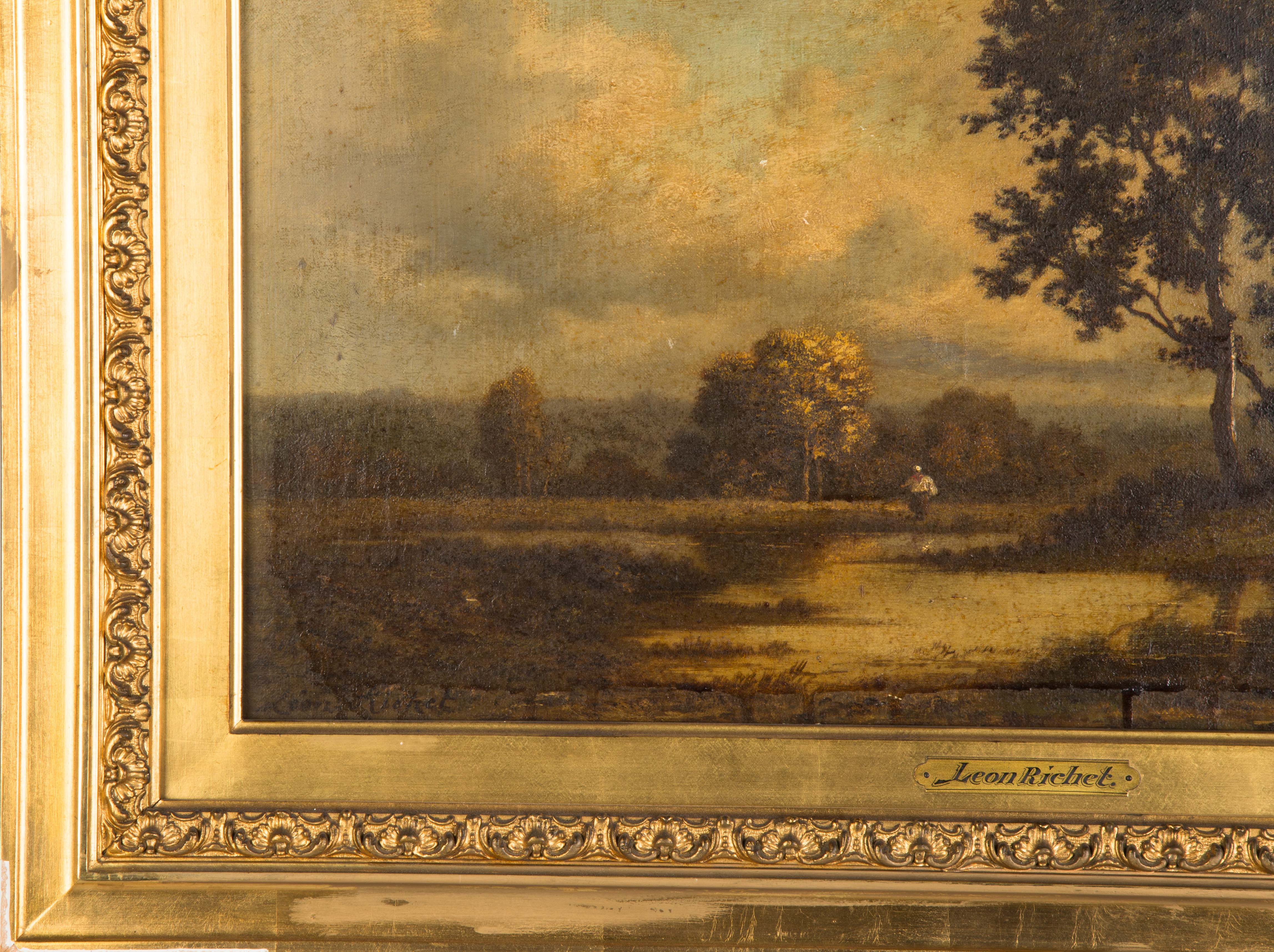 Leon Richet (French, 1847- 1907) Landscape with Stream | Cottone Auctions