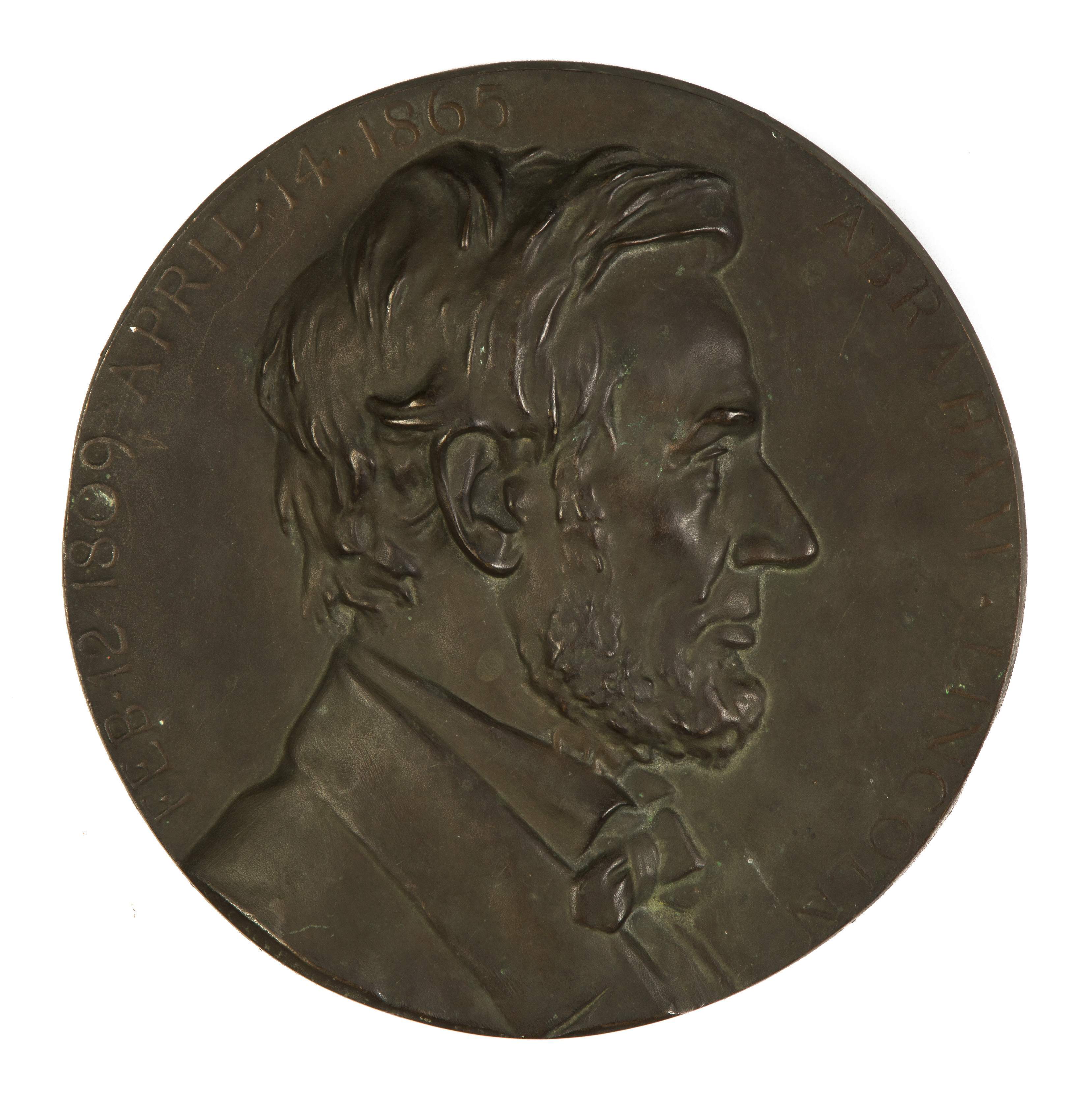 Charles Calverley Cast Bronze Plaque of Abraham Lincoln | Cottone Auctions