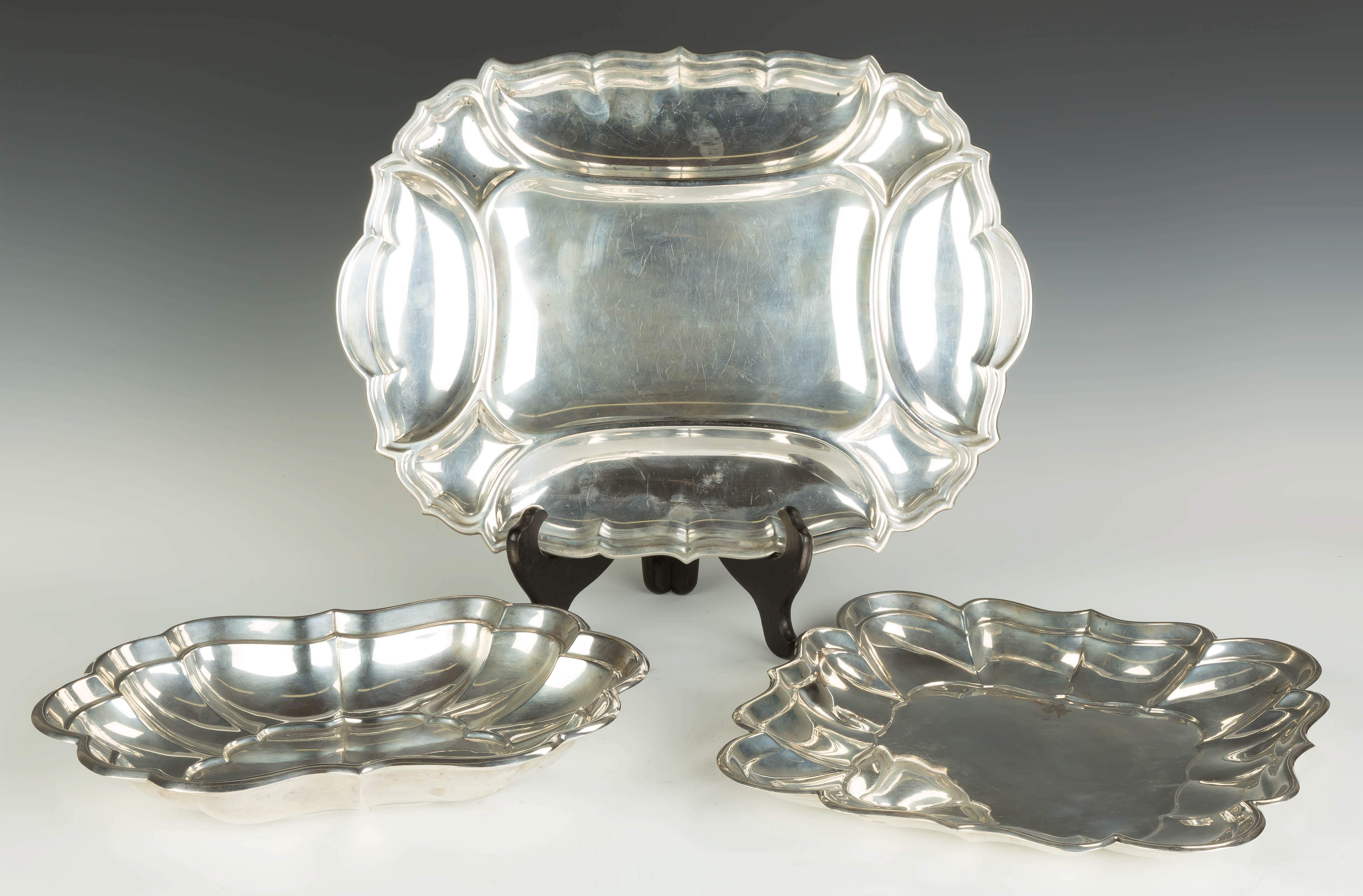 Three Sterling Silver Serving Pieces | Cottone Auctions