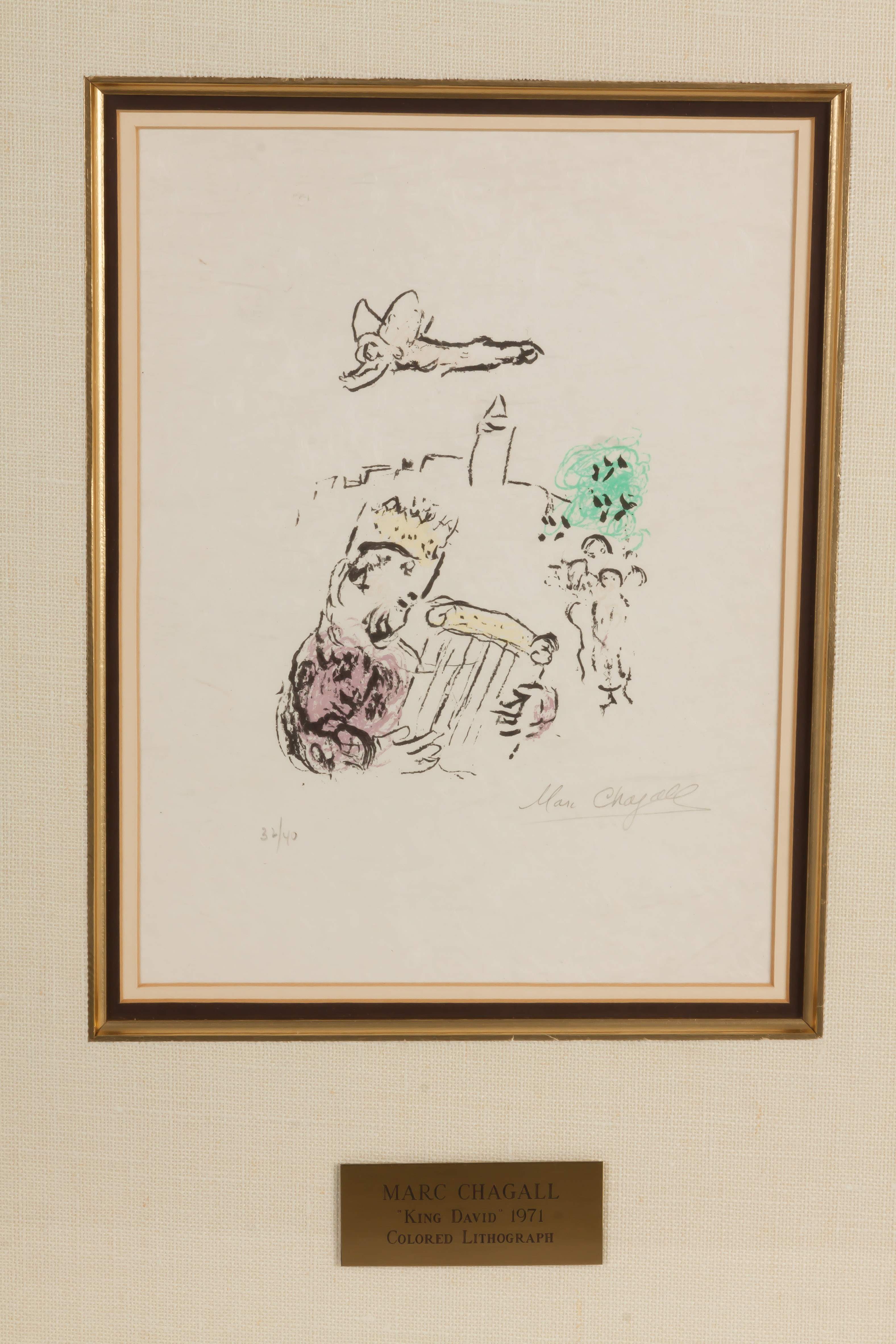 Marc Chagall (French/Russian, 1887-1985) "King David" | Cottone Auctions