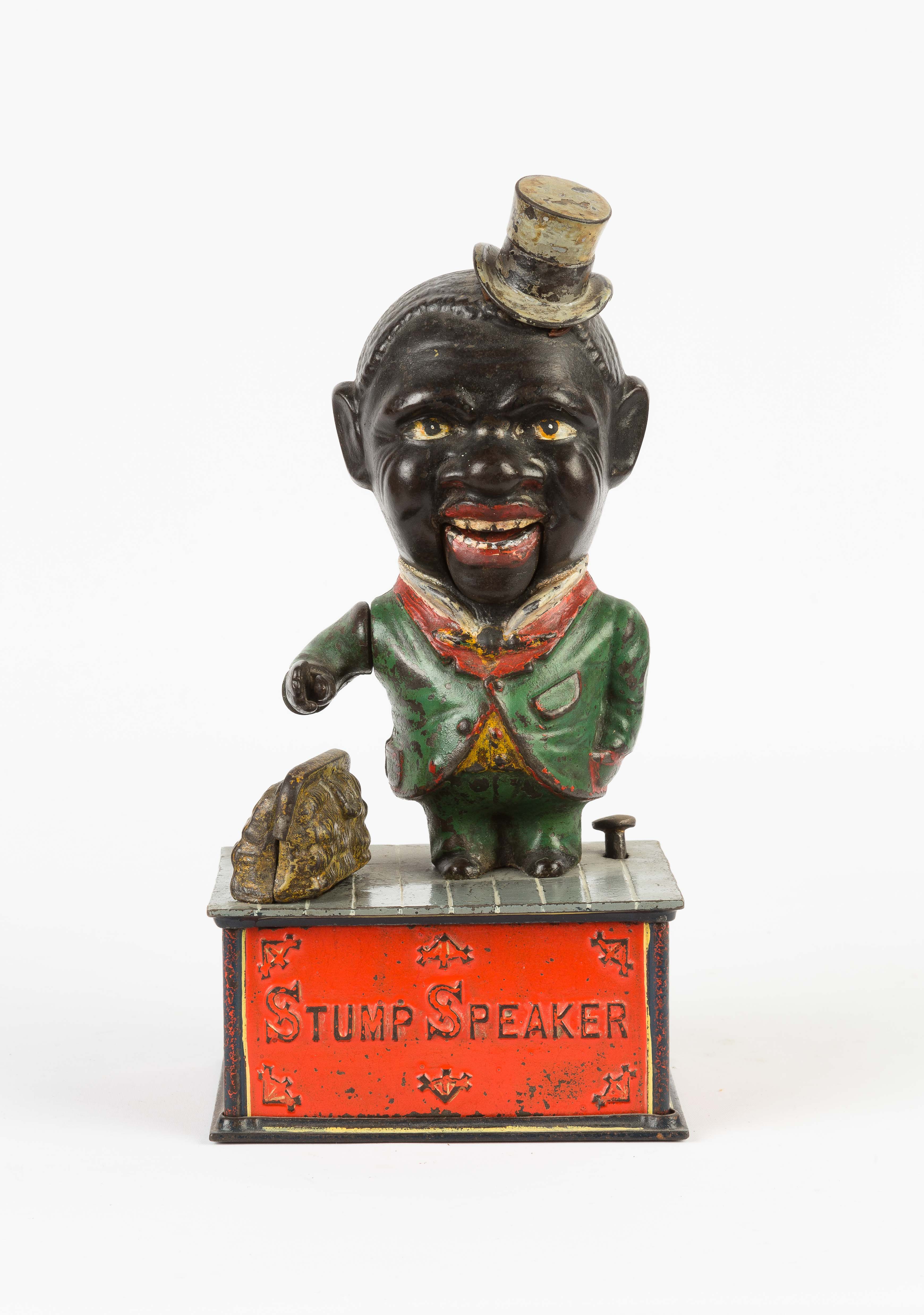 Stump Speaker Cast Iron Mechanical Bank | Cottone Auctions