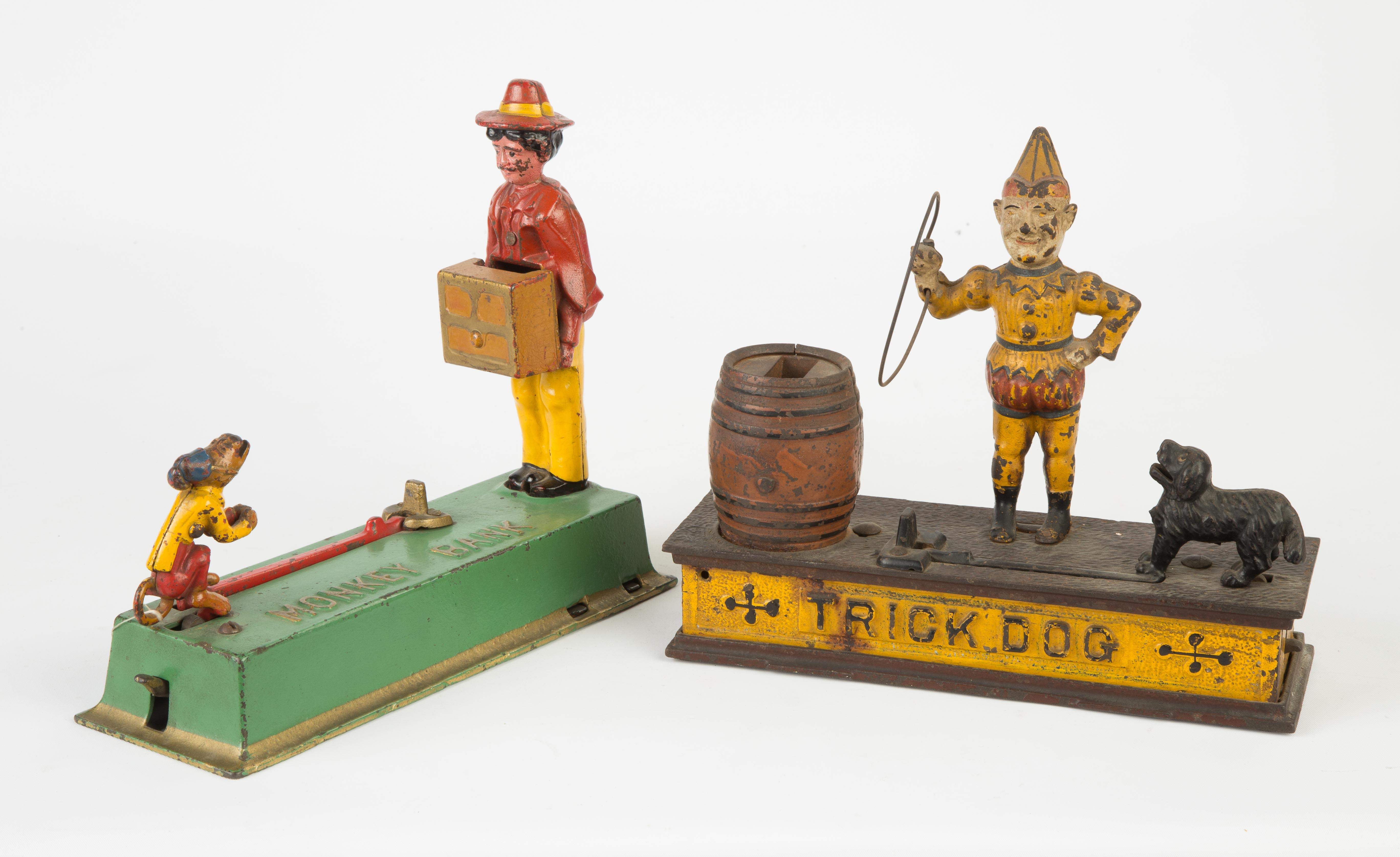 Monkey and Trick Dog Mechanical Banks | Cottone Auctions