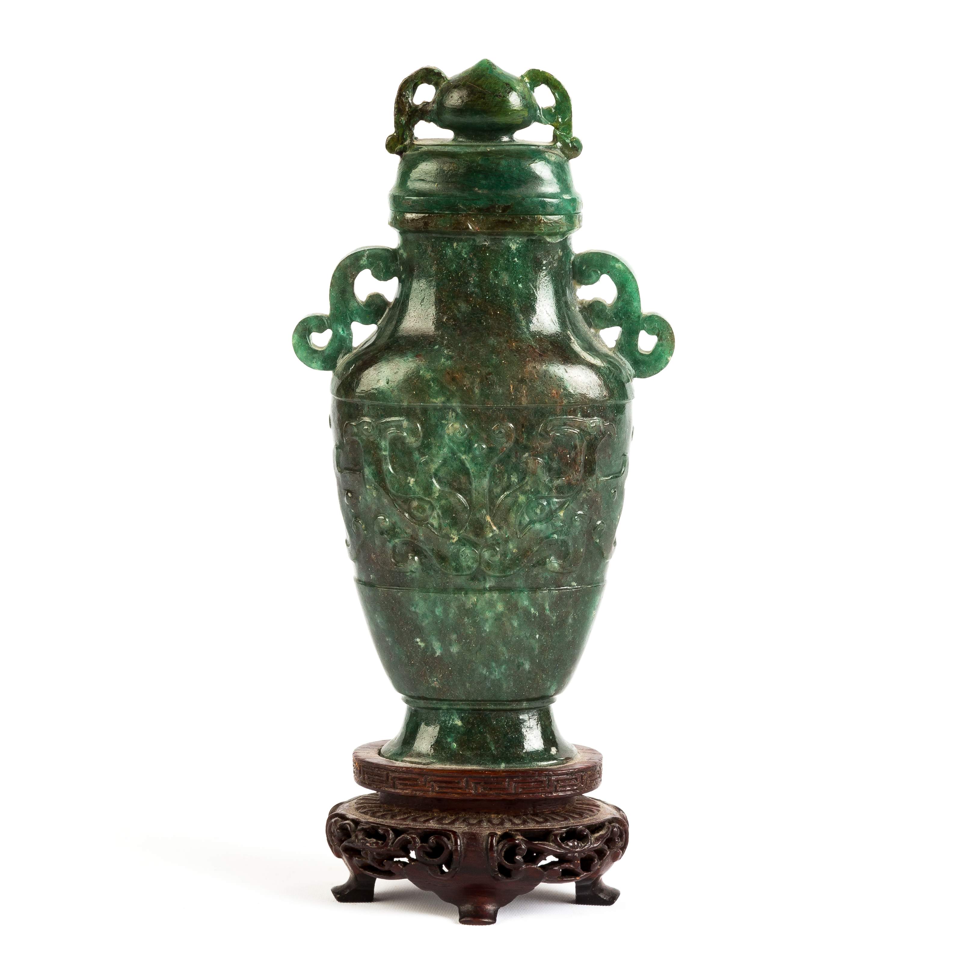 Chinese Jade Covered Urn | Cottone Auctions