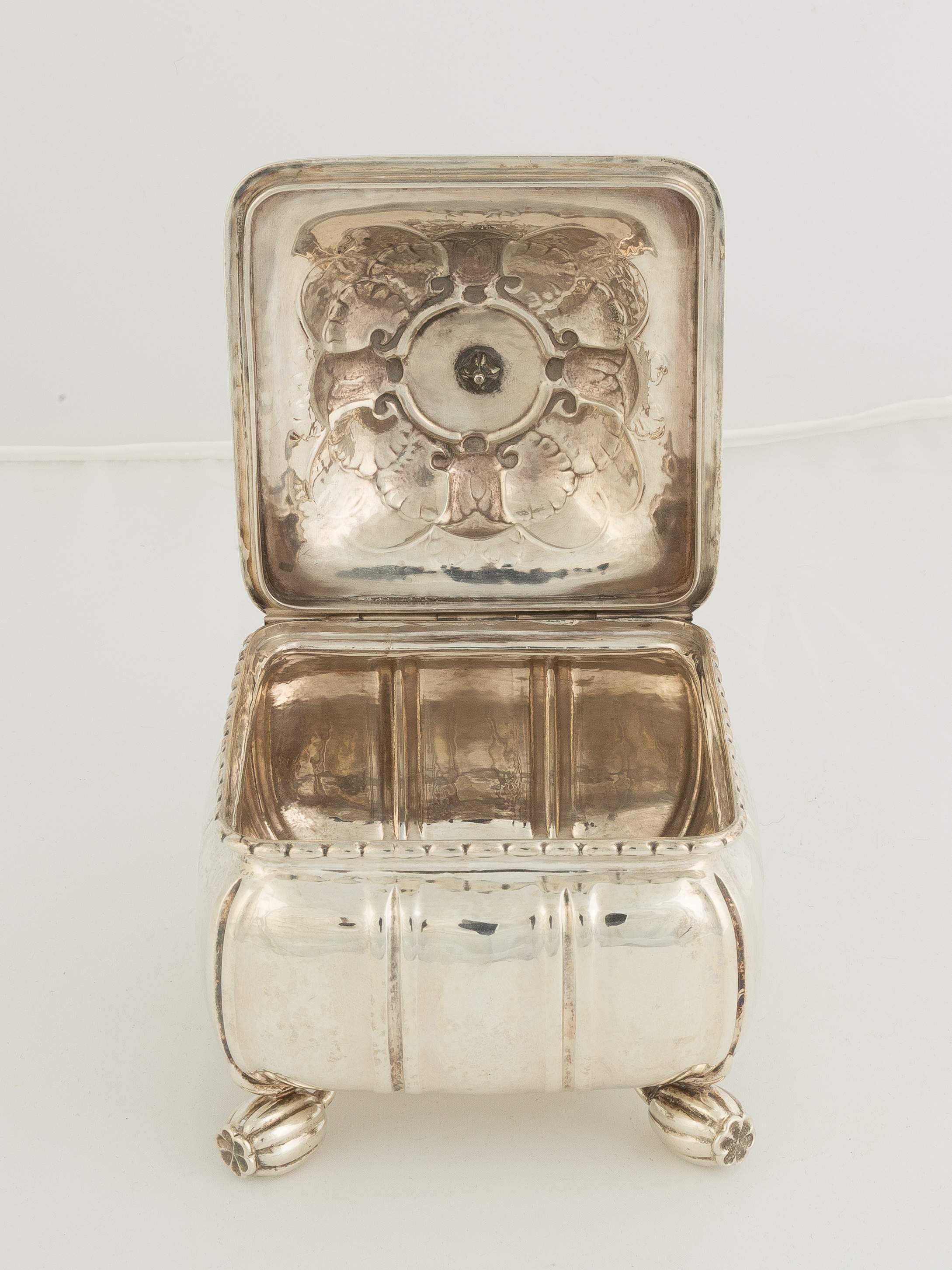 Fine and Rare Georg Jensen Sterling Silver Covered Box | Cottone Auctions