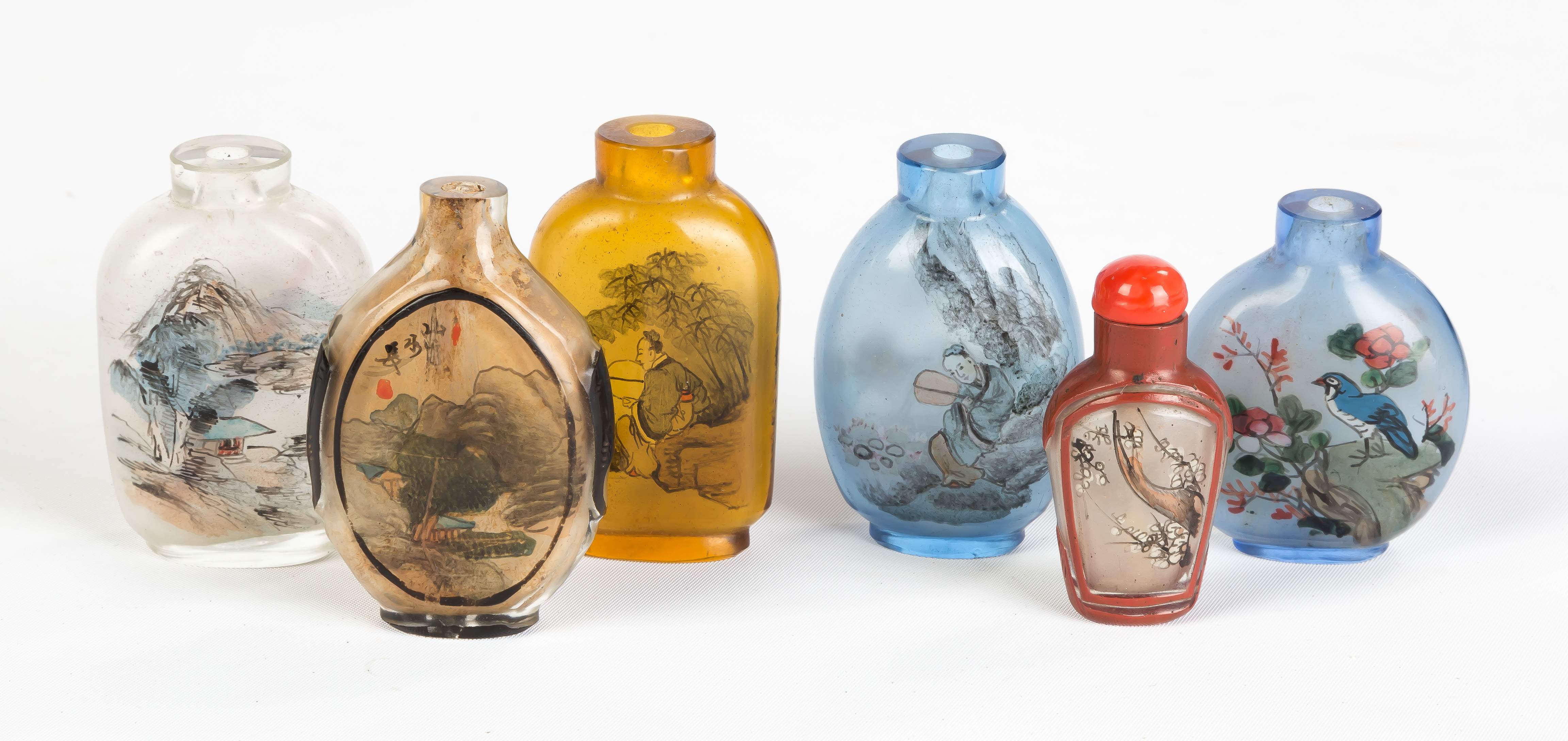 Six Chinese Inside Painted Snuff Bottles | Cottone Auctions