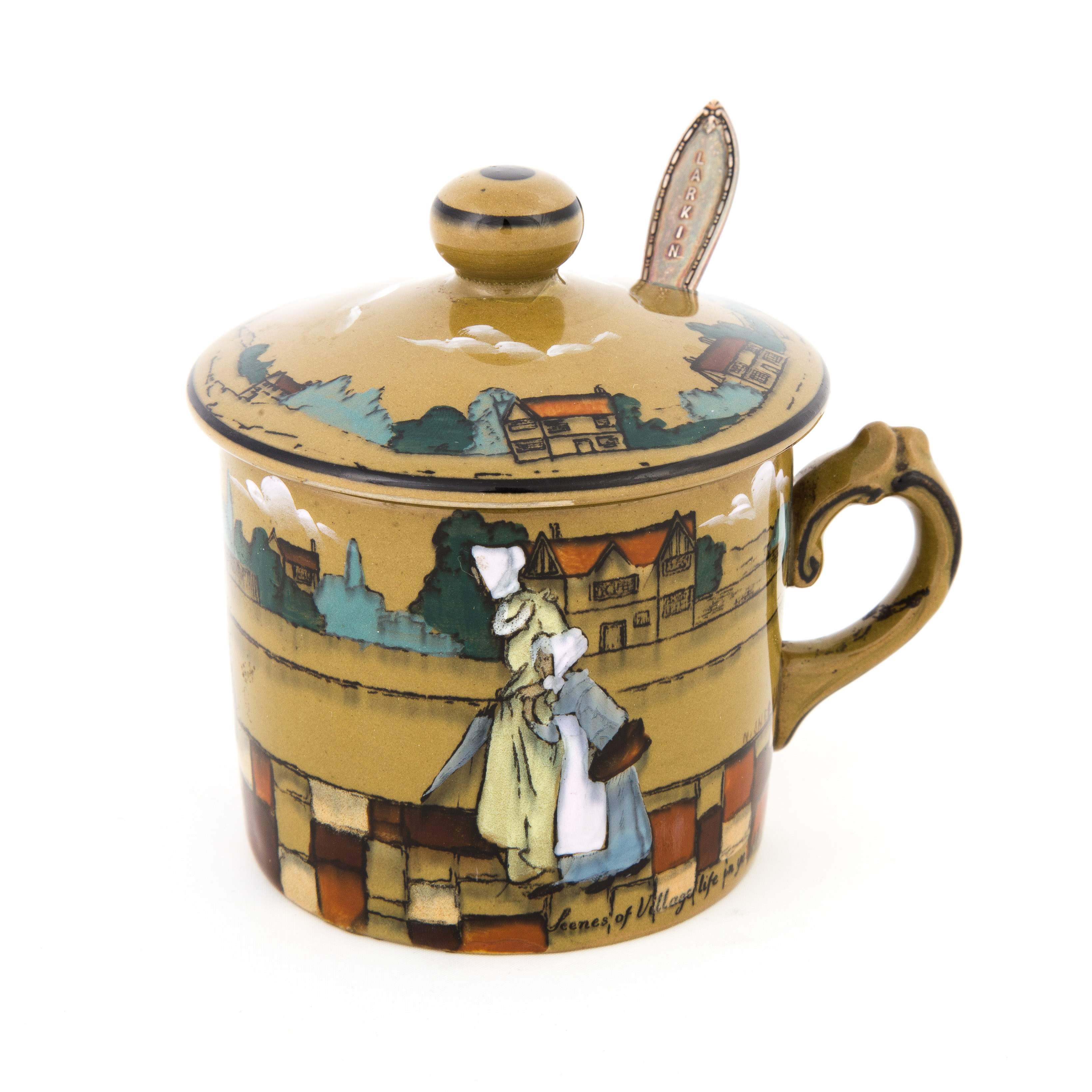 Deldare Mustard Pot "Scenes of Village Life in Ye Olden Days" | Cottone ...
