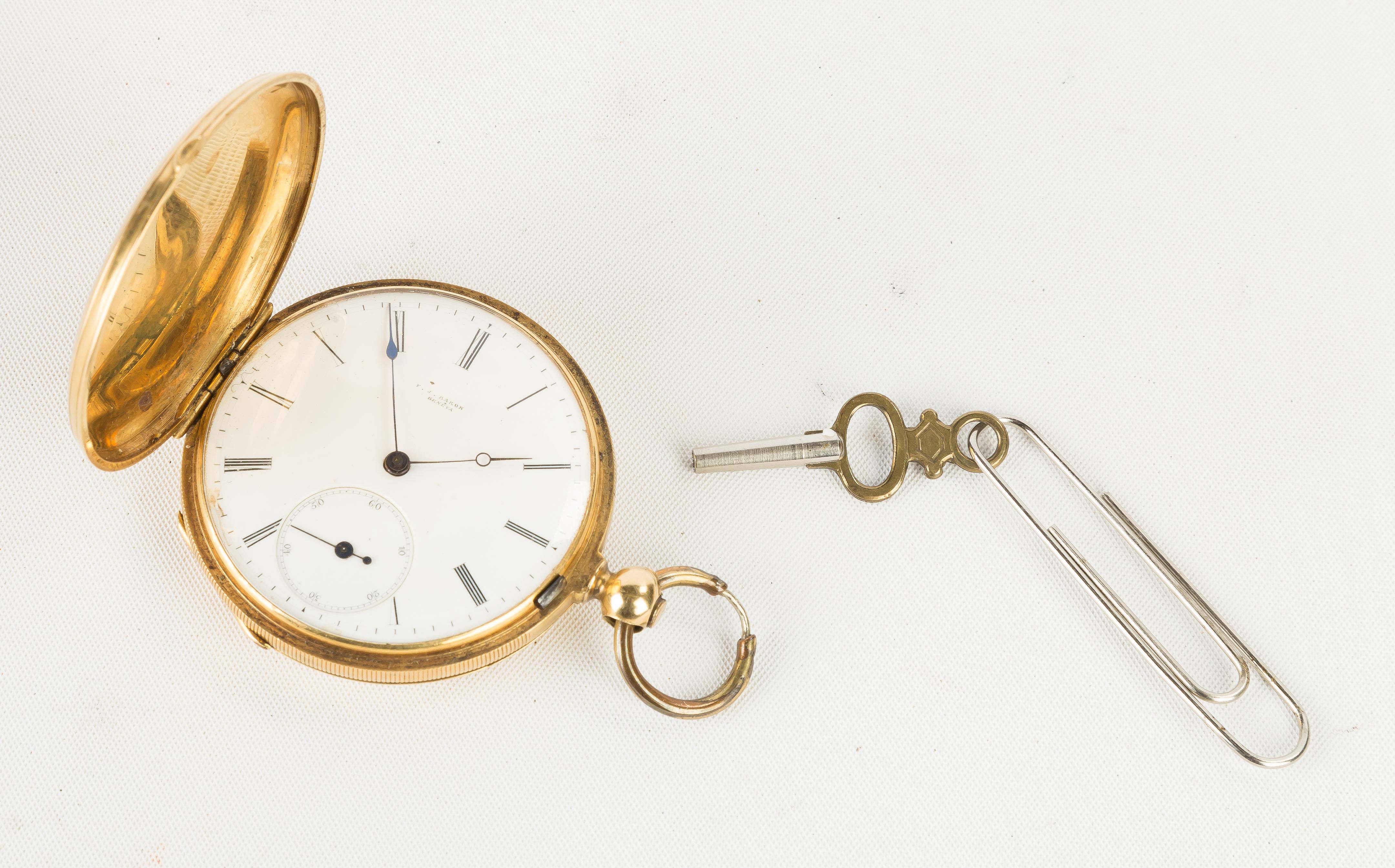 F. J. Baron, Geneva, 18K Gold Pocket Watch | Cottone Auctions