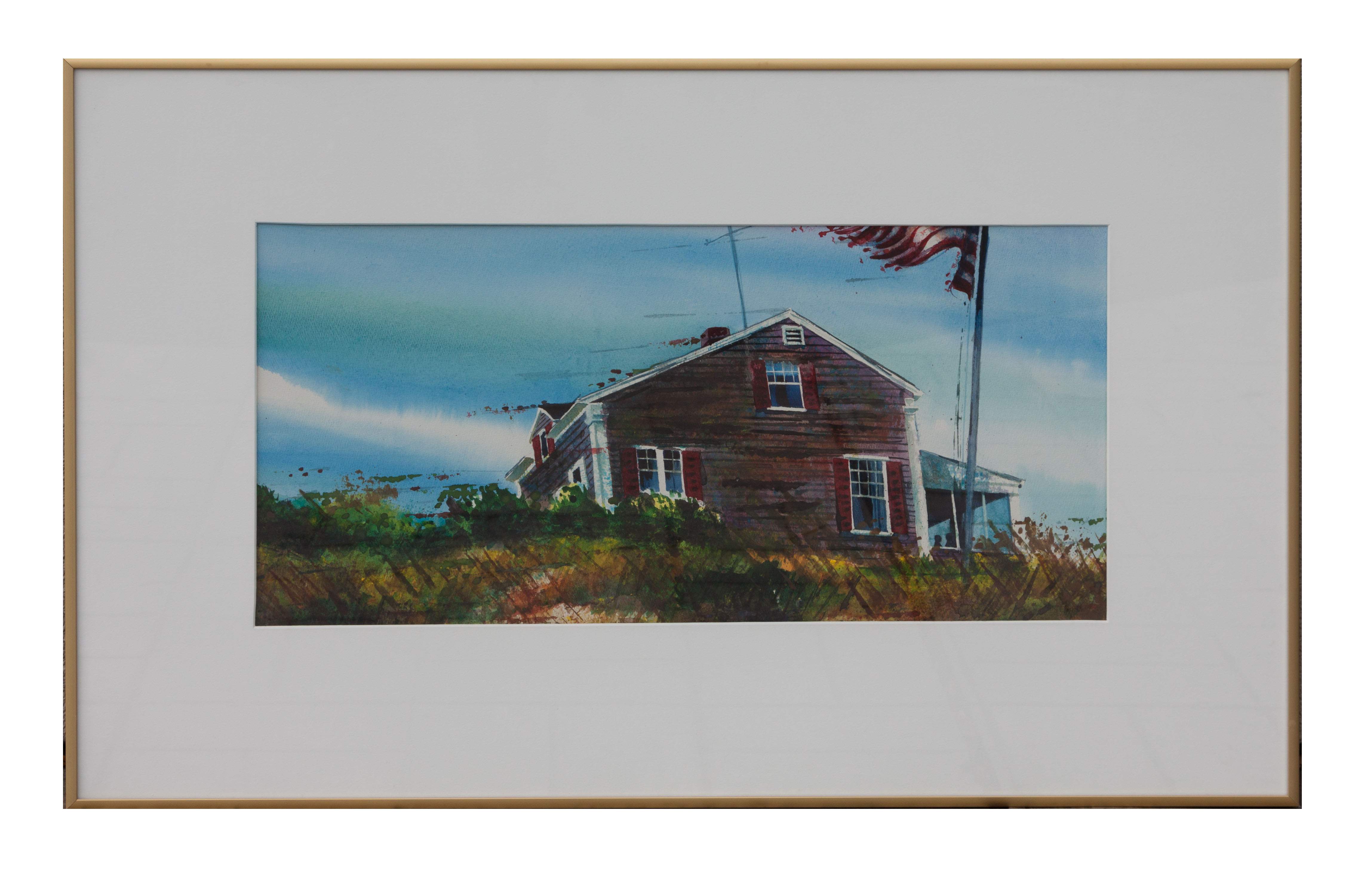 James Colway (American, 1920-2013) "Red Shutters" | Cottone Auctions