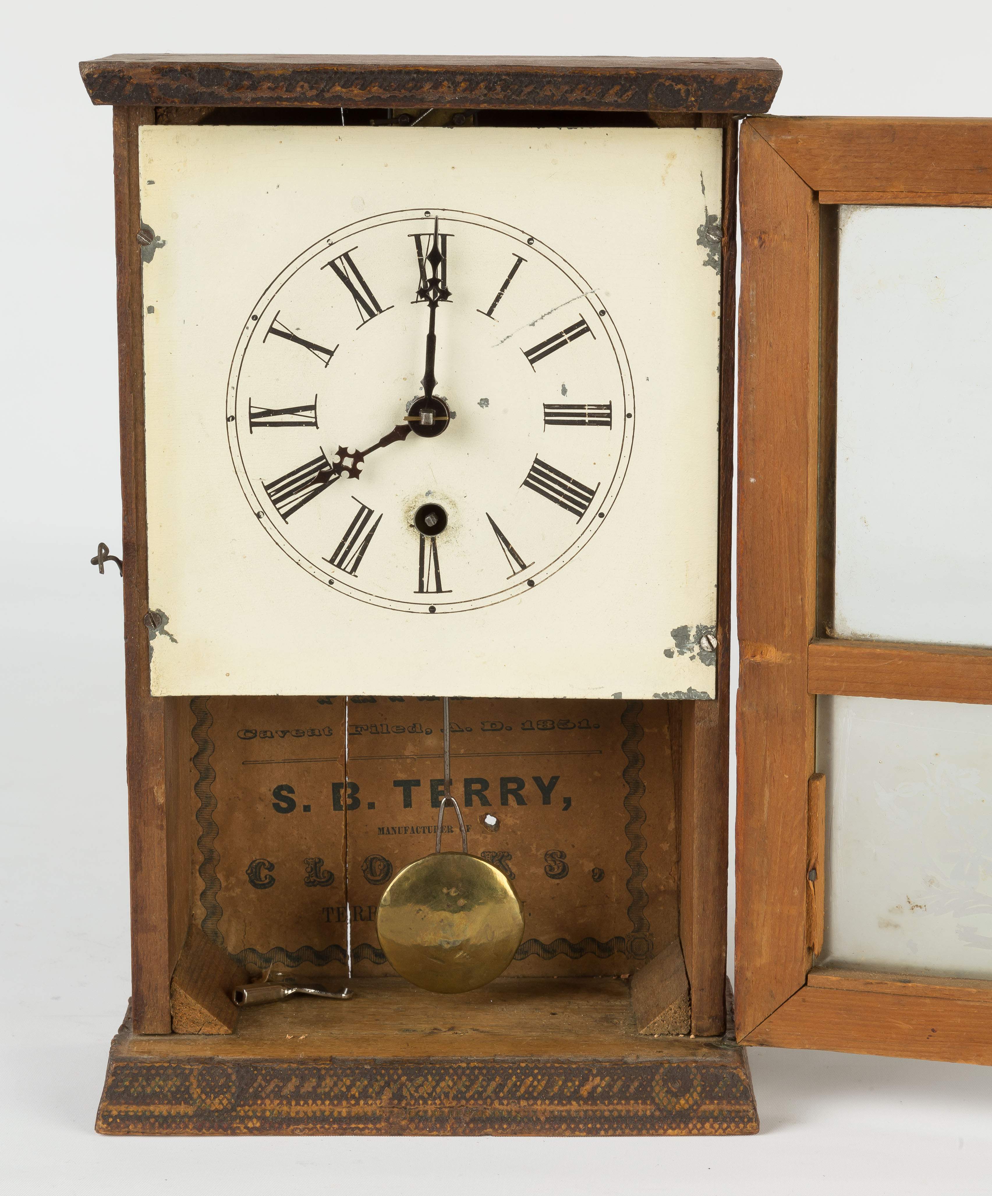 S.B. Terry Box Clock | Cottone Auctions