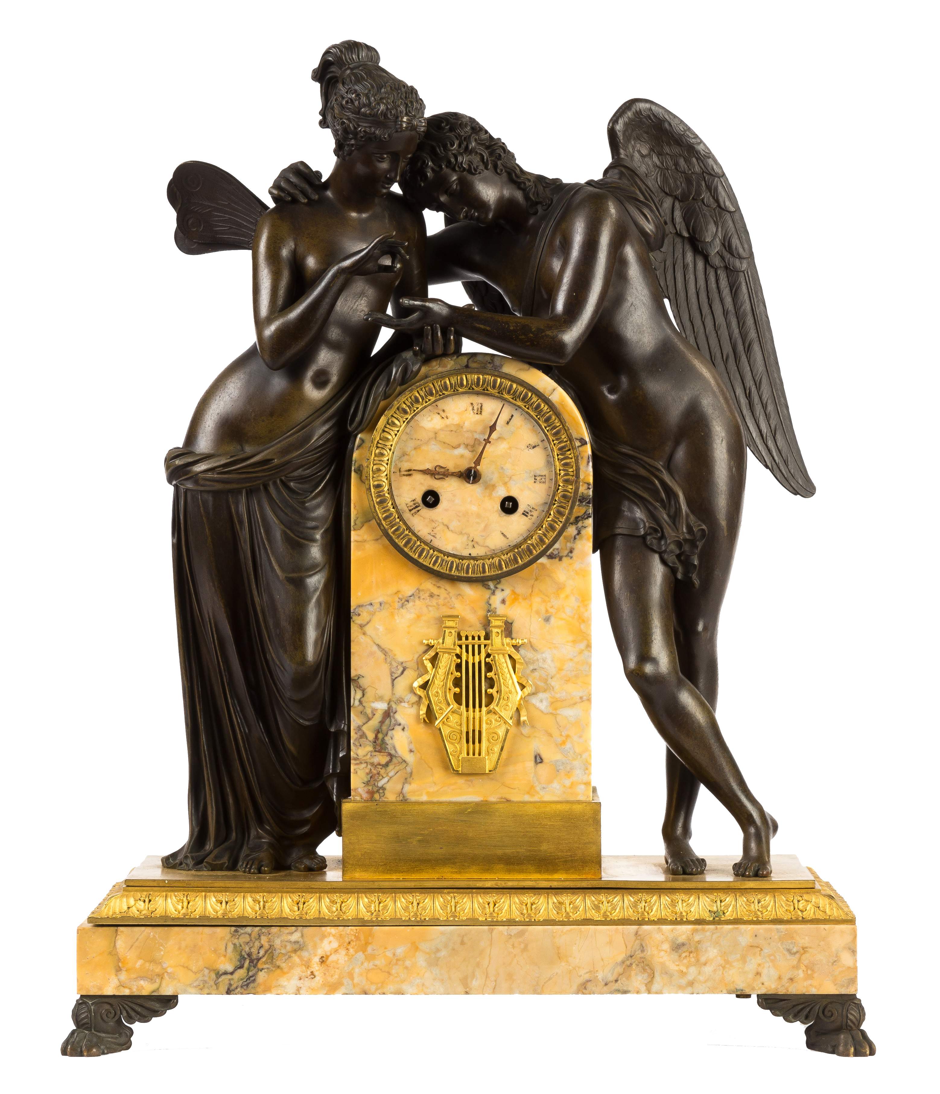 Fine French Cupid and Psyche Shelf Clock | Cottone Auctions