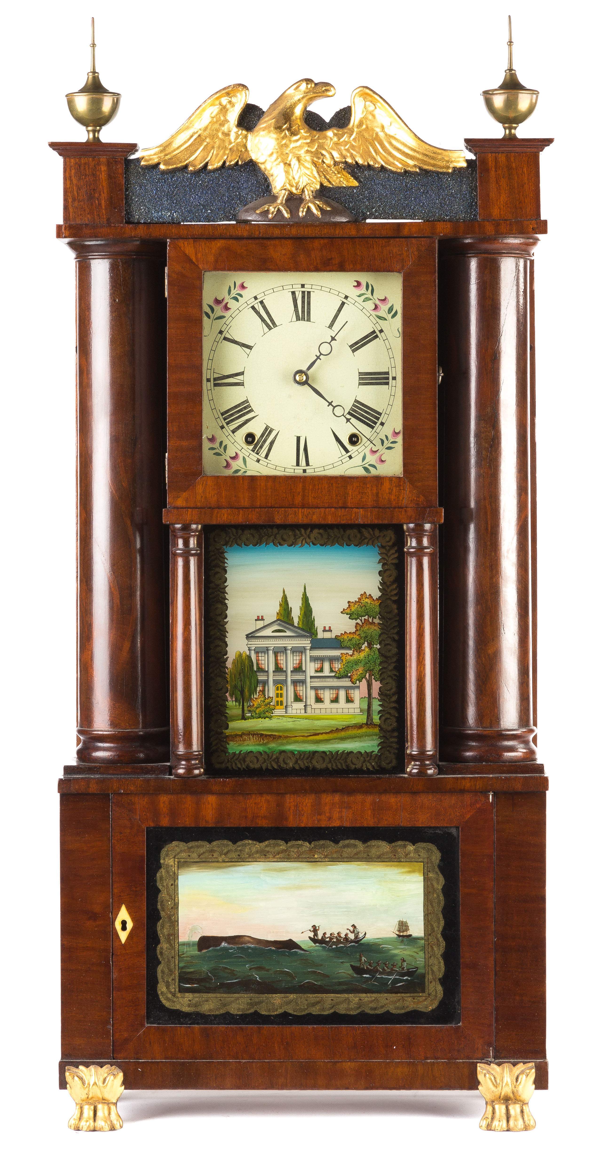 E. and E.G. Bartholomew, Bristol, CT, Hollow Column Shelf Clock ...