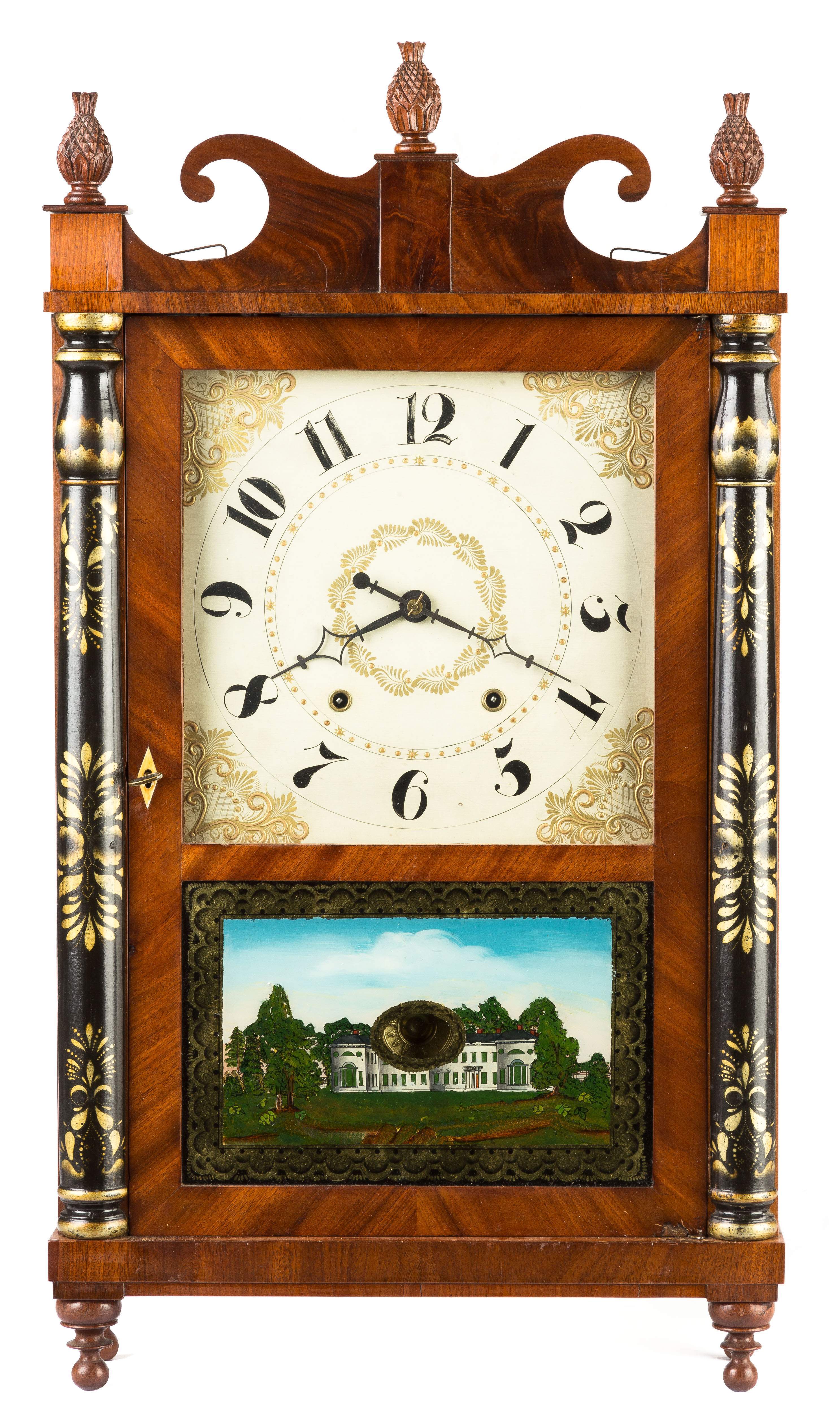 Chauncey Ives, Bristol, CT, Jester Top Shelf Clock | Cottone Auctions