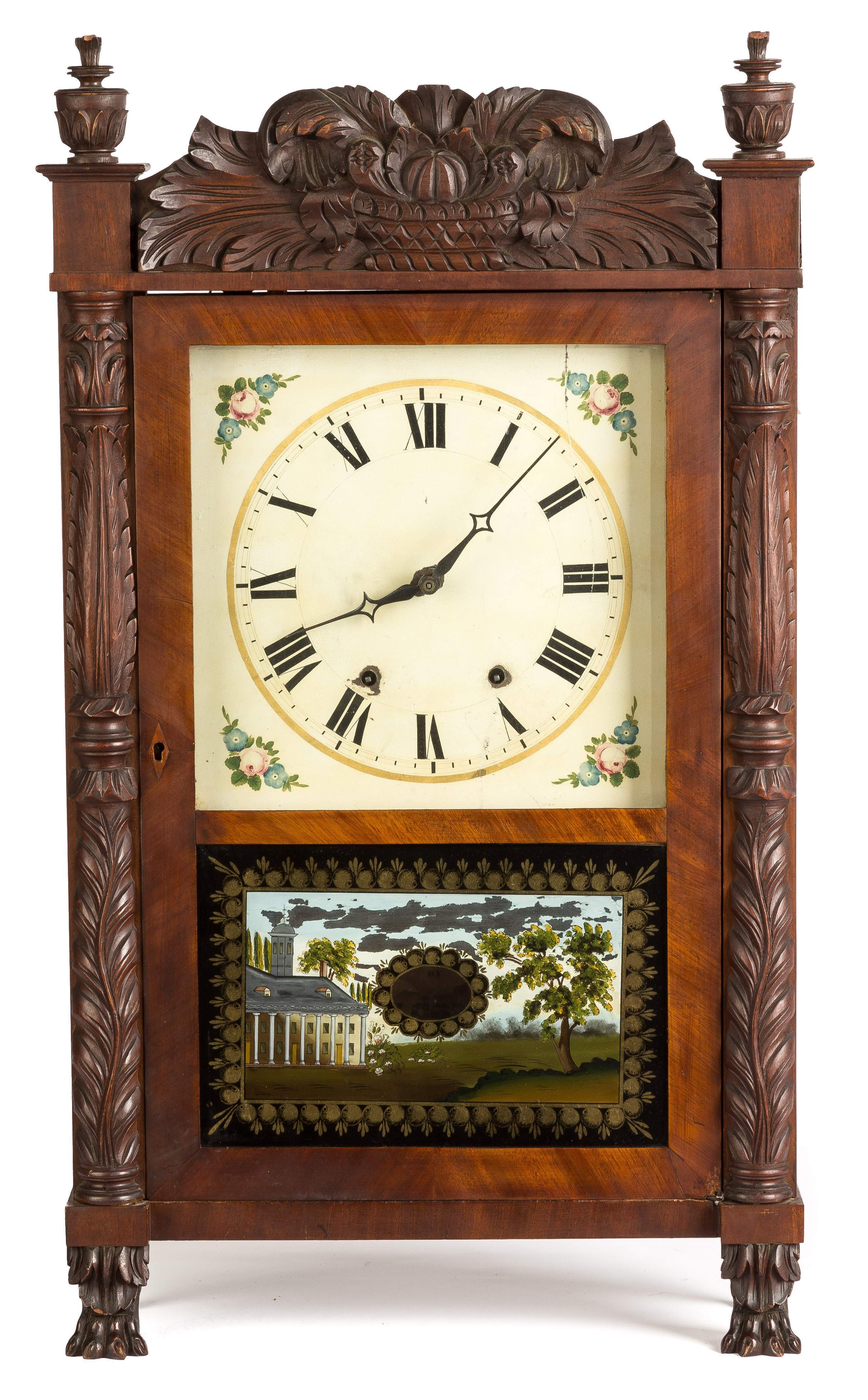 John Conger, Allentown, PA, Carved Shelf Clock | Cottone Auctions