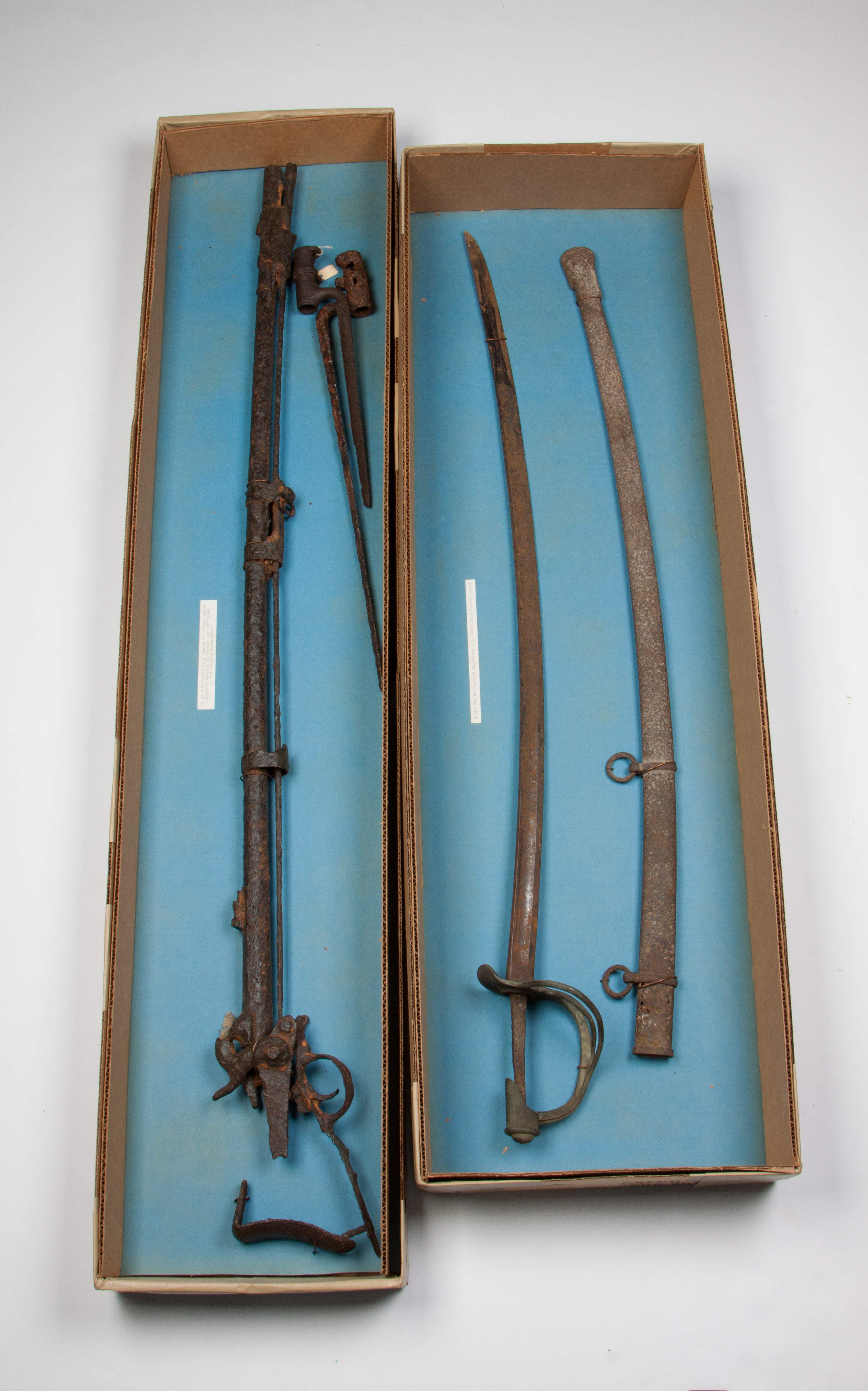Excavated Civil War Sword and Musket | Cottone Auctions