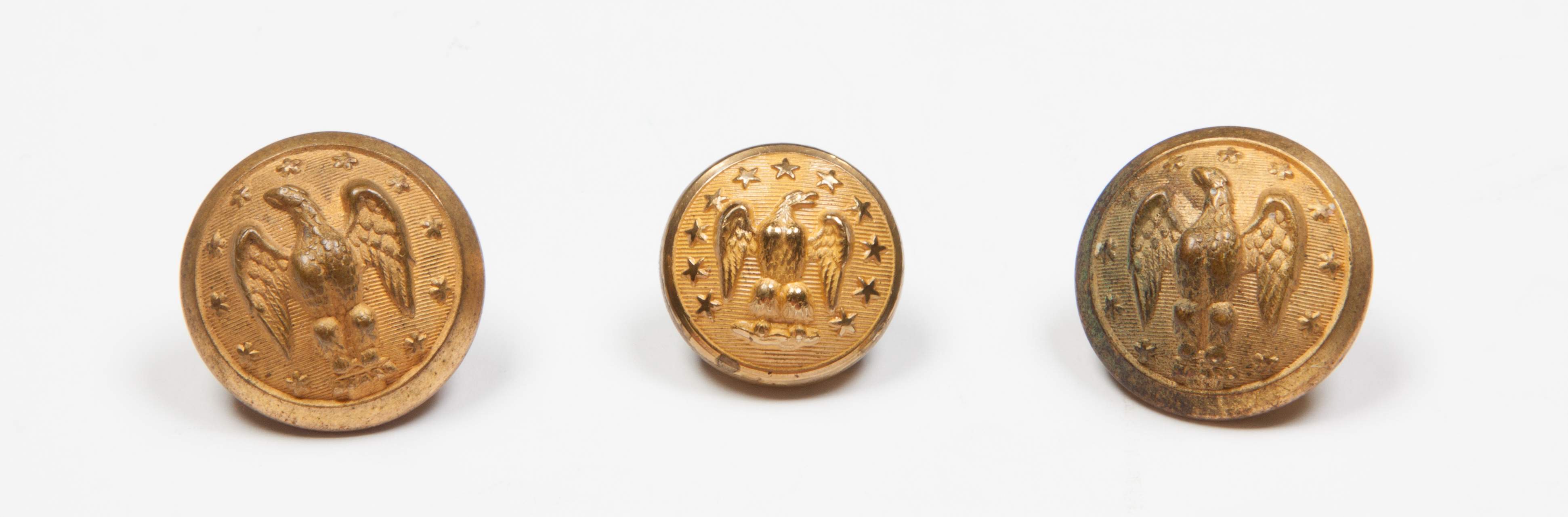 3 Smaller Civil War C.S. Staff Officer's Buttons | Cottone Auctions