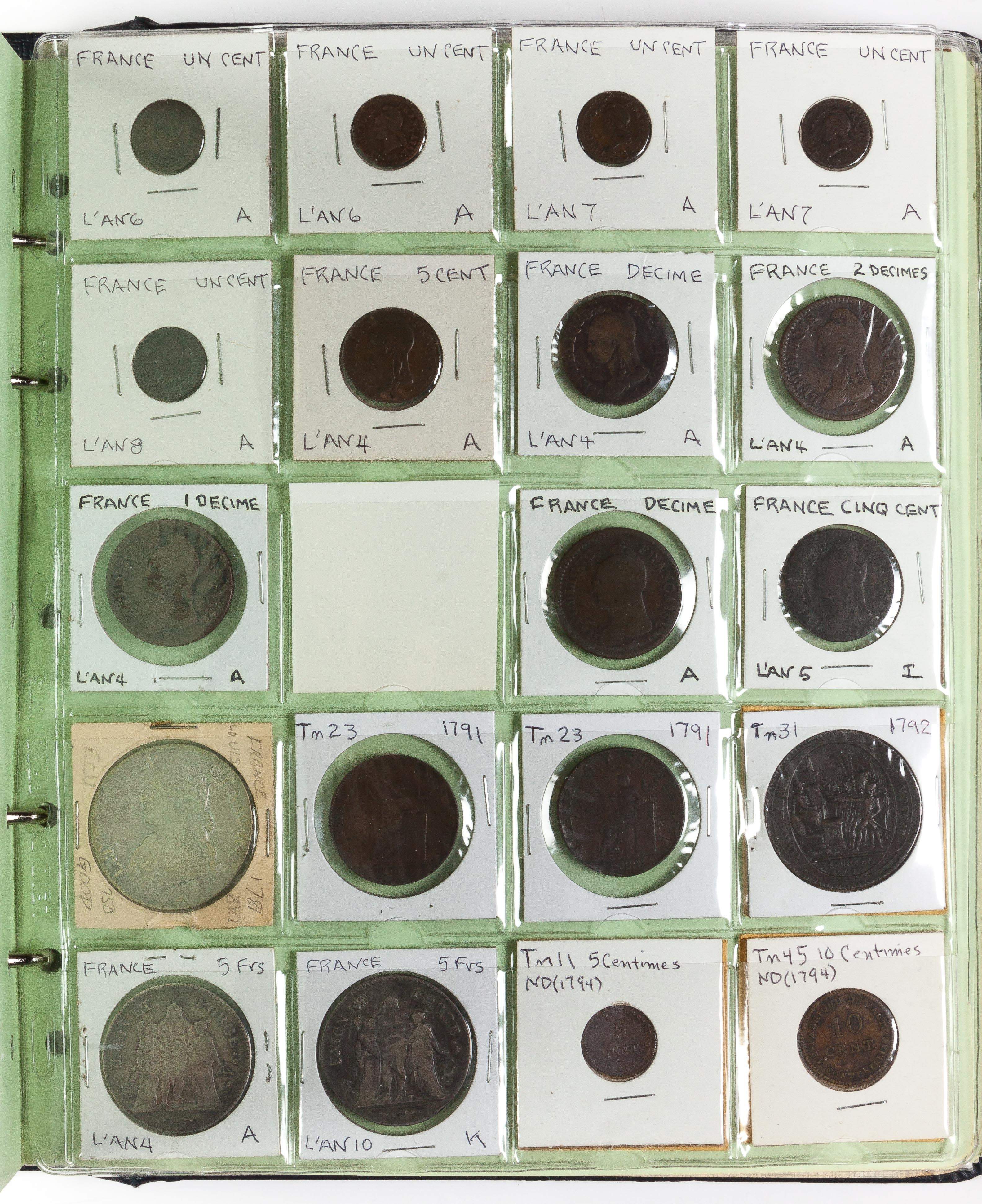 Group of Early French Coins & Currency with Siege & Occupation Coinage ...