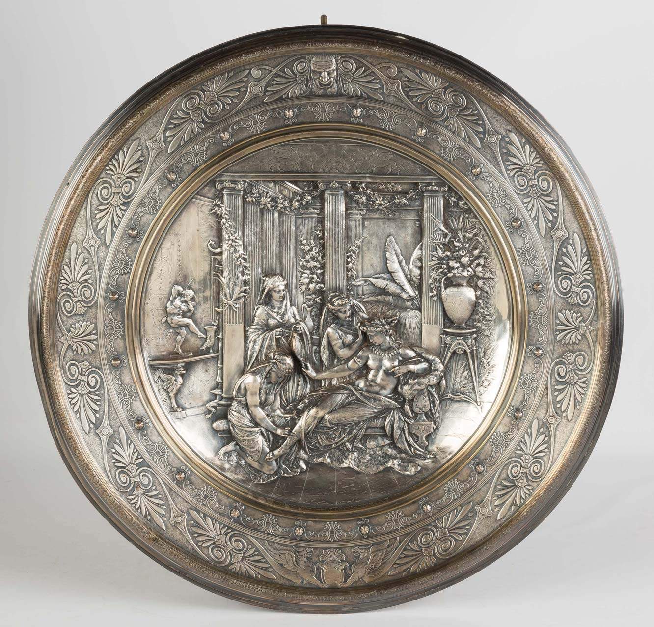Relief Silver Plated Plaque | Cottone Auctions