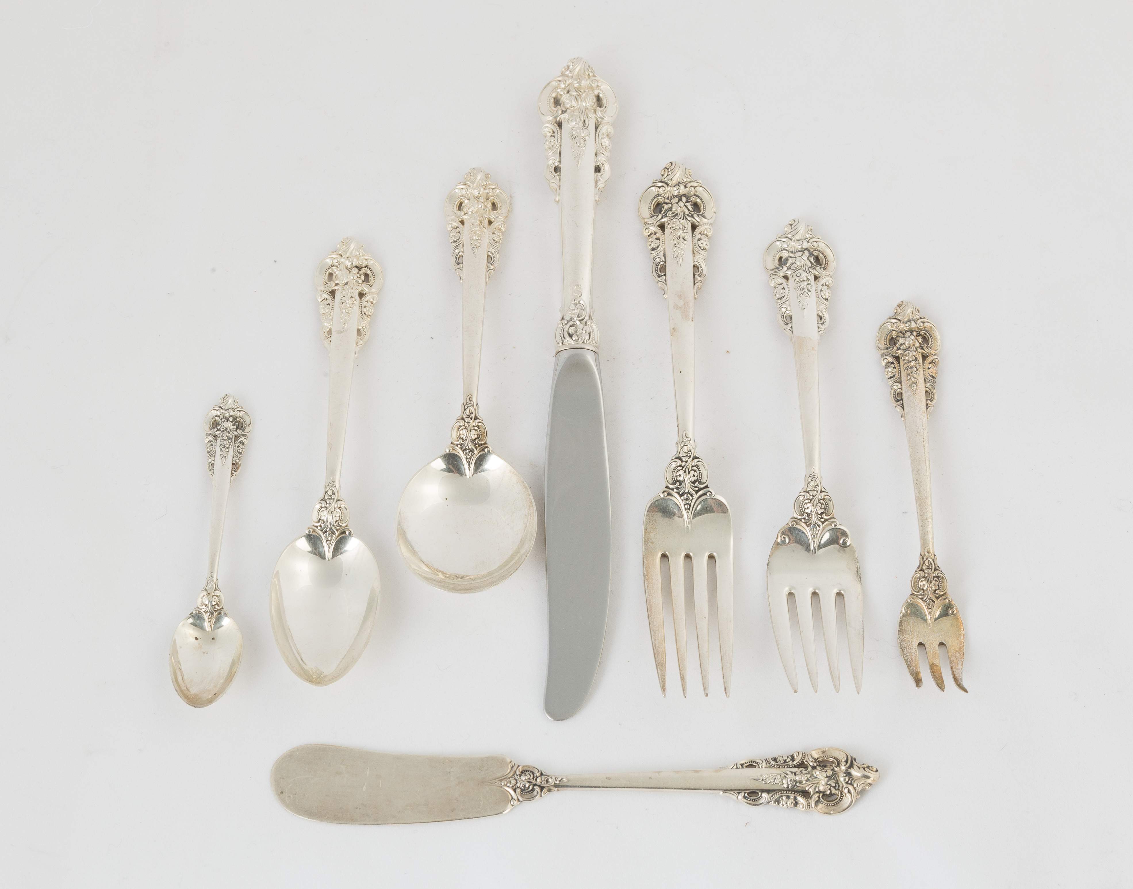 Wallace Sterling Silver Flatware - Grand Baroque Pattern | Cottone Auctions