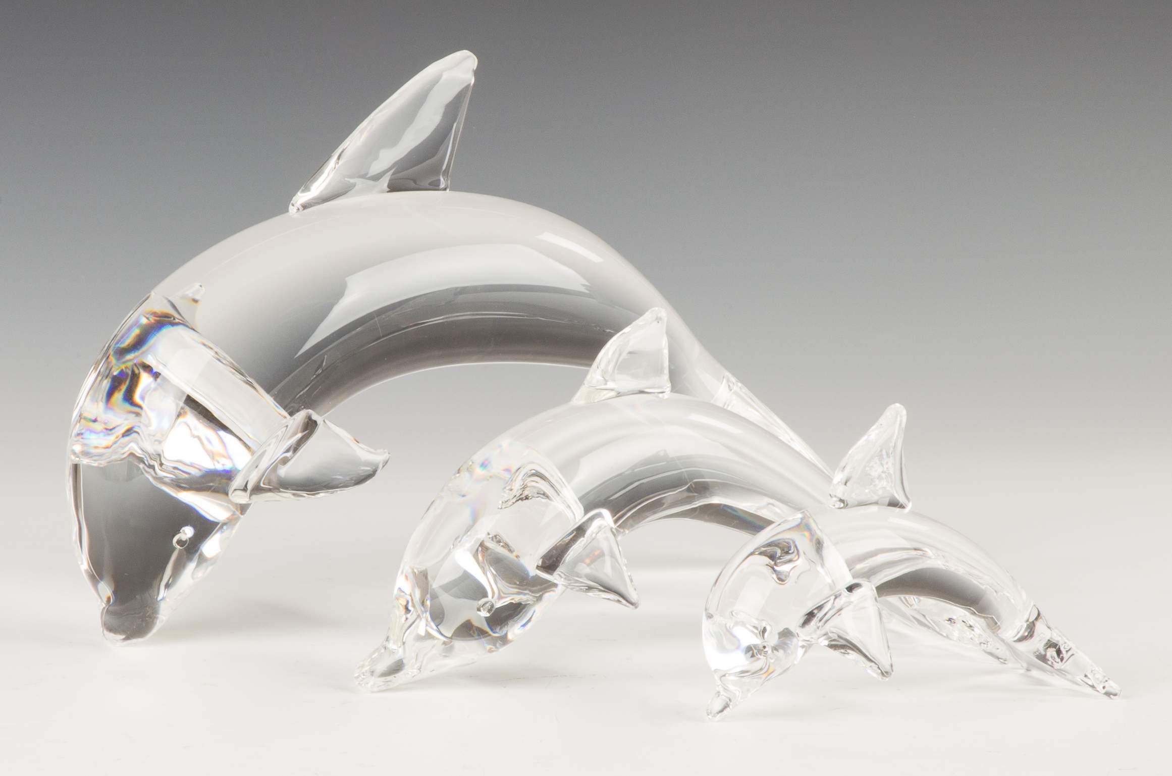 Three Steuben Dolphins | Cottone Auctions