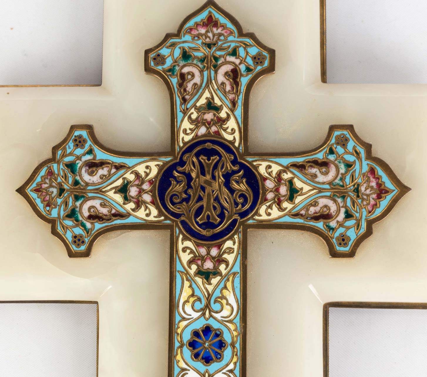 Cloisonné and Onyx Cross | Cottone Auctions