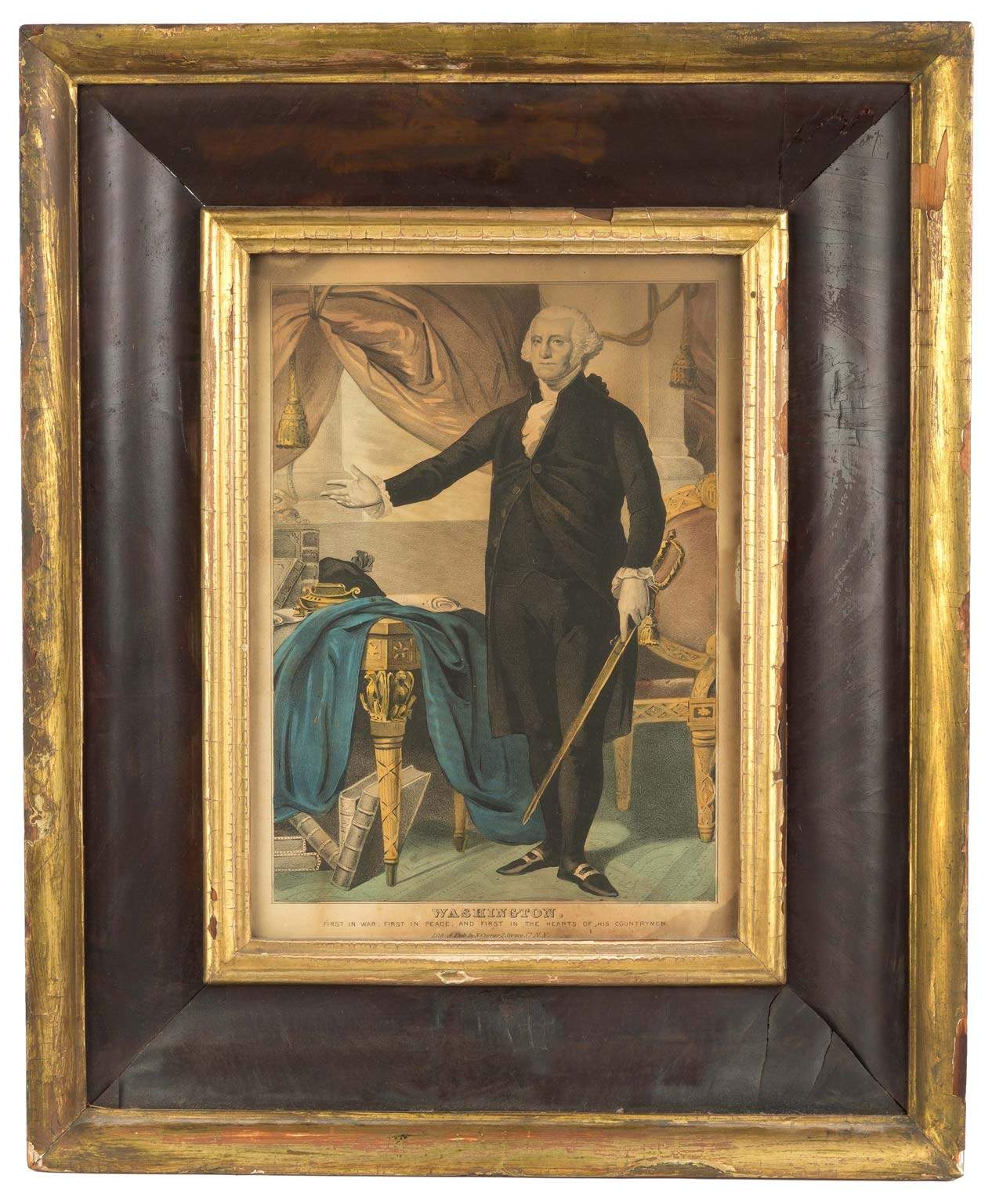 Nathaniel Currier (1813 - 1888) Portrait of George Washington | Cottone ...