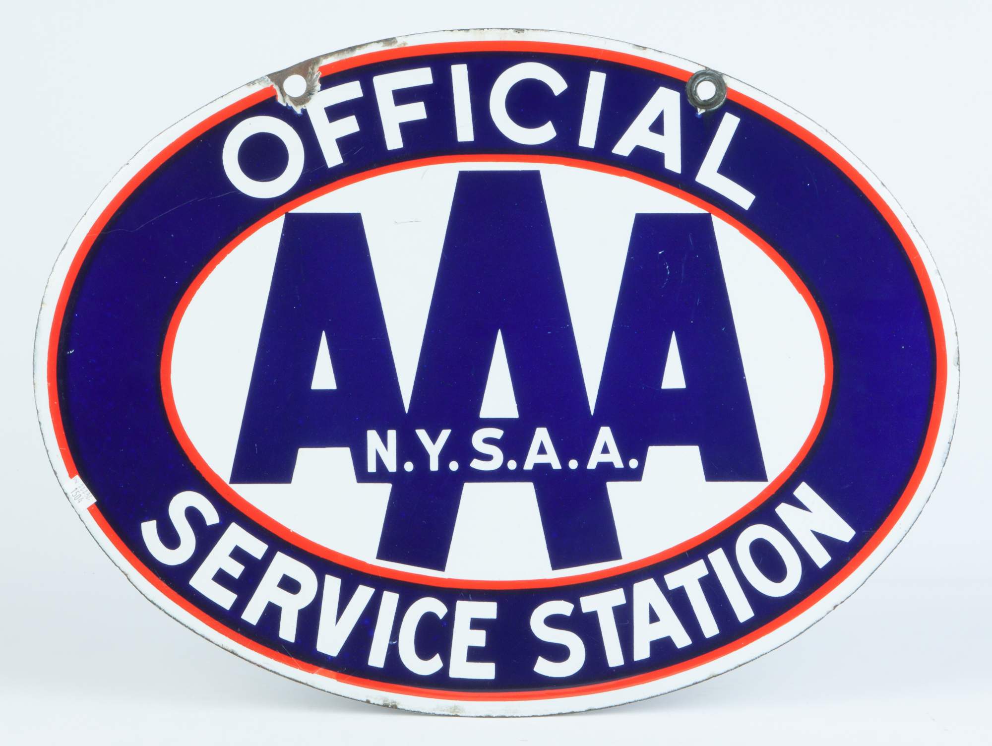 Vintage Porcelain AAA Sign | Cottone Auctions