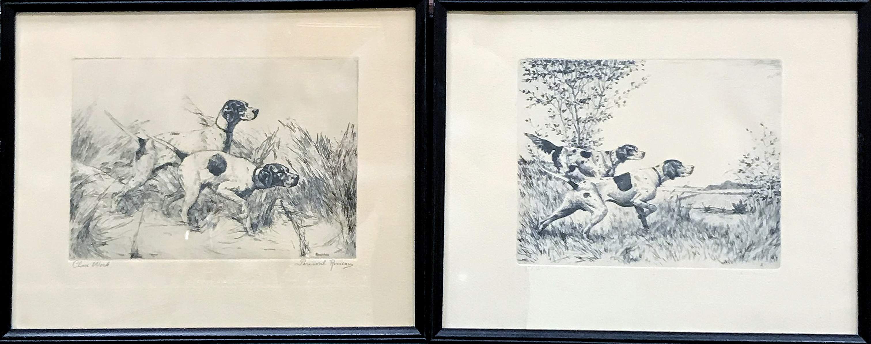 Percival Rosseau 'Close Work' & Fred McCaleb 'Steady!' Etchings ...