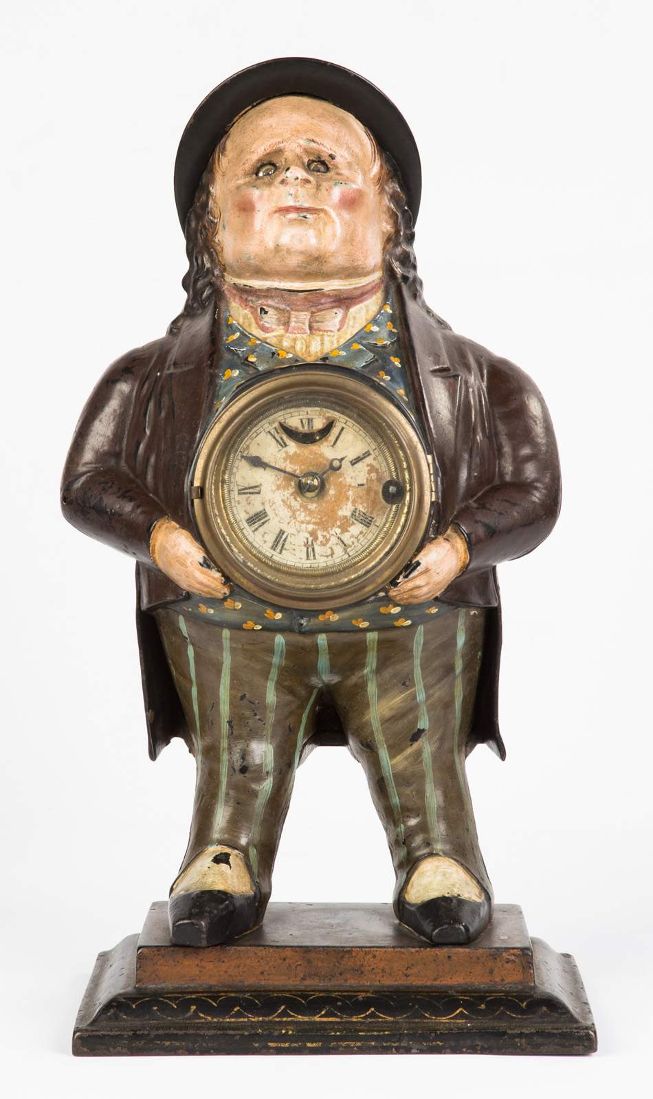 Bradley & Hubbard John Bull Cast Iron Blinking Eye Clock | Cottone Auctions