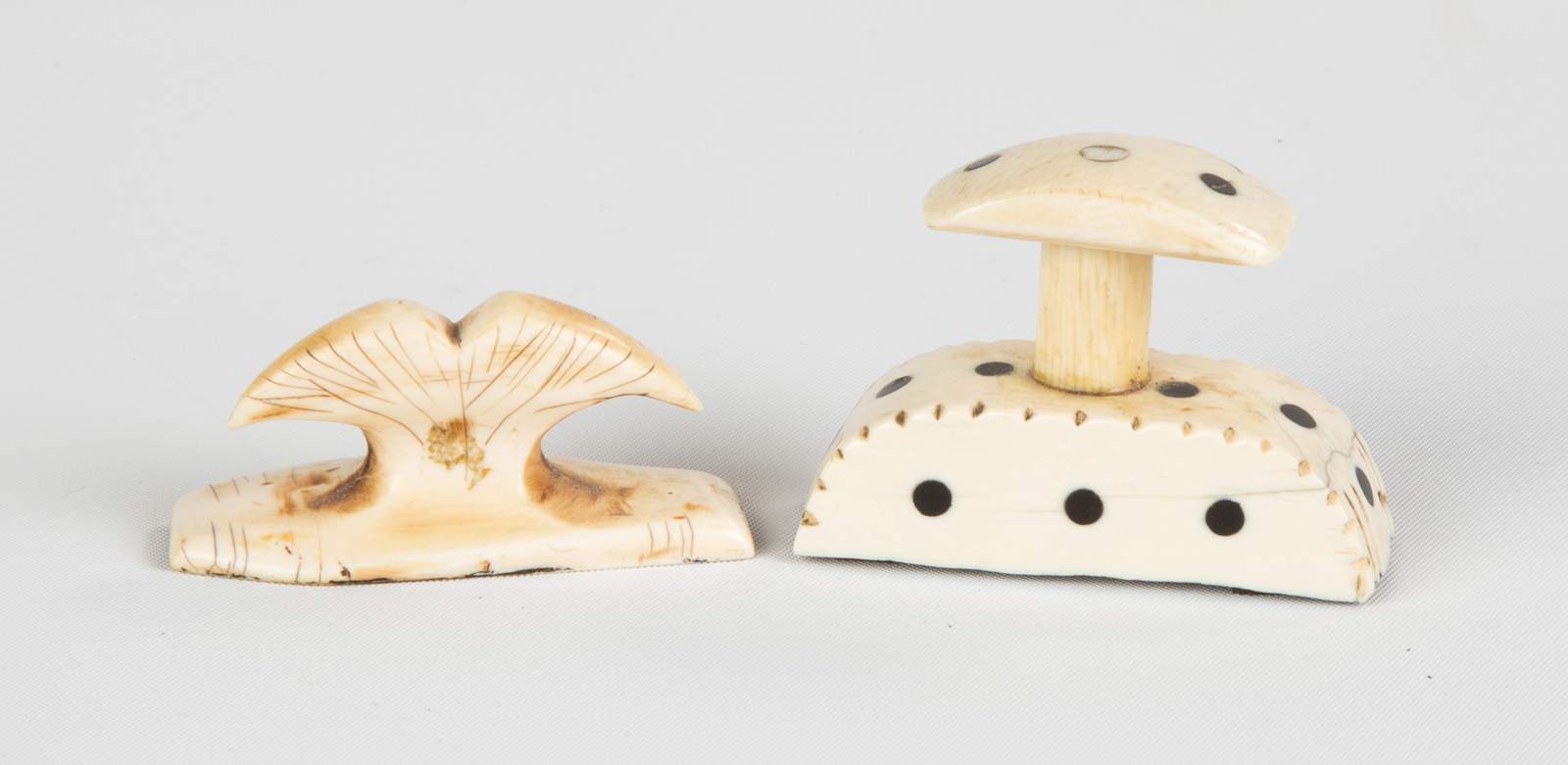 19th Century Carved Whale Bone Whaling Ledger Stamps | Cottone Auctions