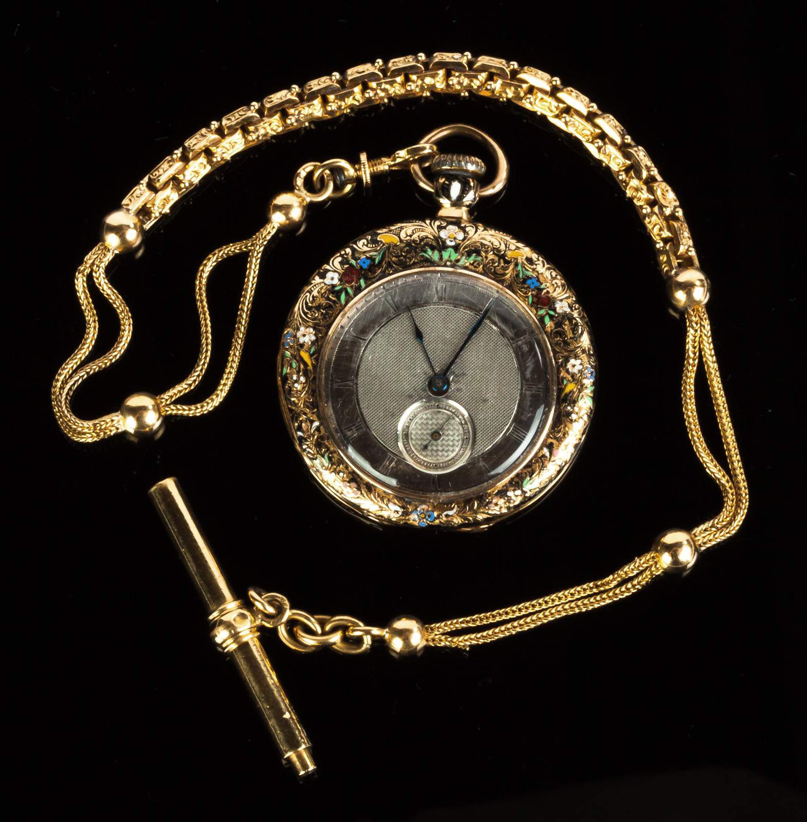 Gold & Enameled Pocket Watch | Cottone Auctions