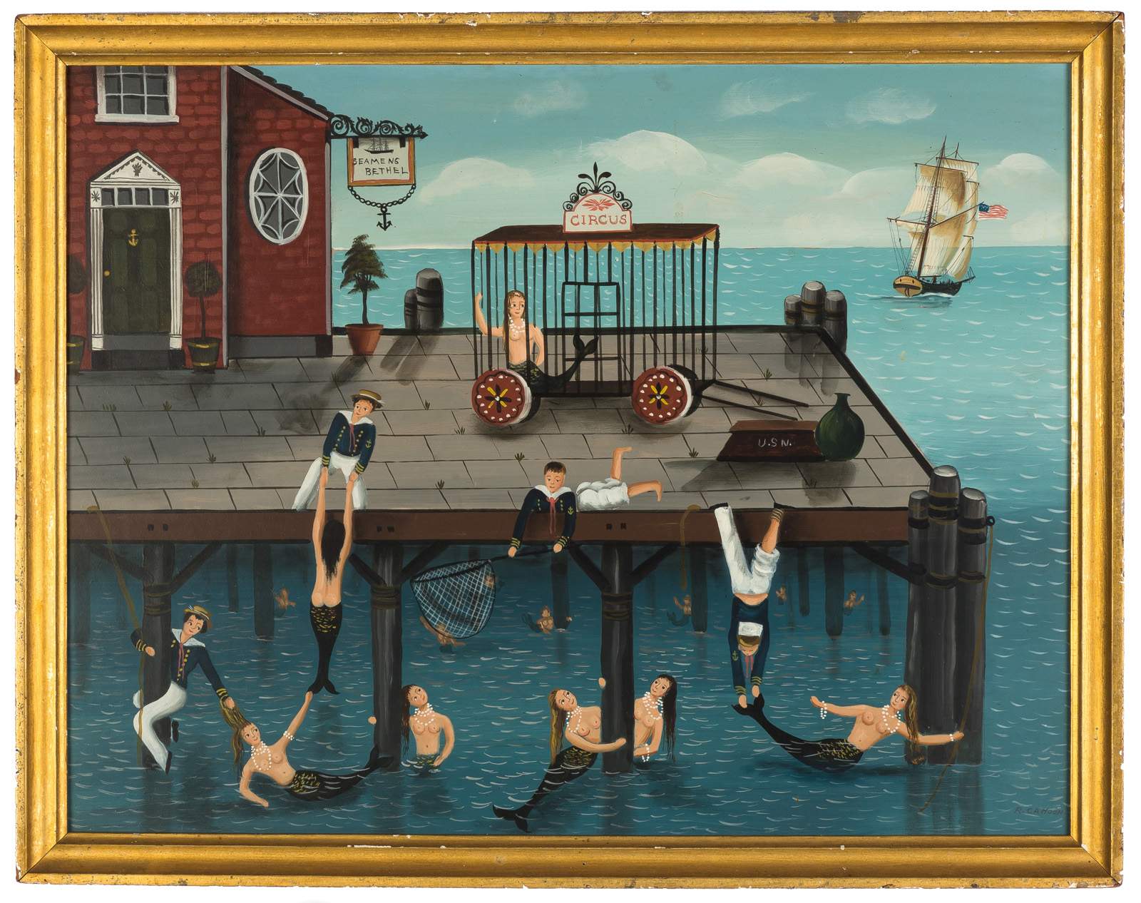 Ralph Cahoon (American, 1910-1982) "Seaman's Bethel" | Cottone Auctions