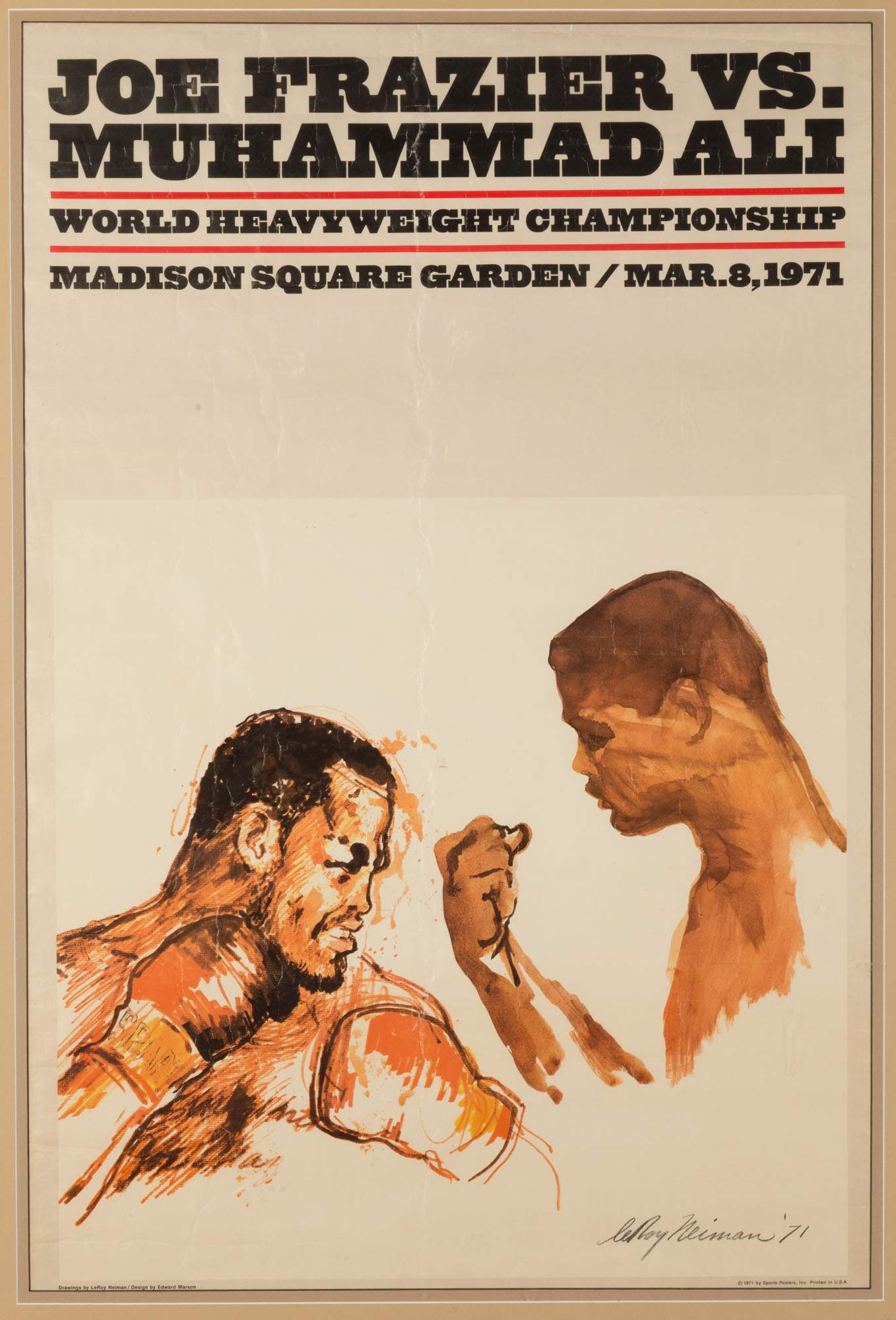 Leroy Nieman, 1971, Vintage Boxing Poster | Cottone Auctions