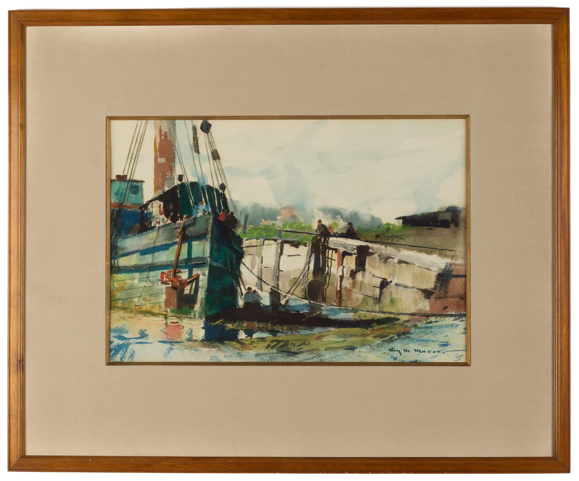 Roy Mason (American, 1886-1972) "Ships at the Dock" | Cottone Auctions