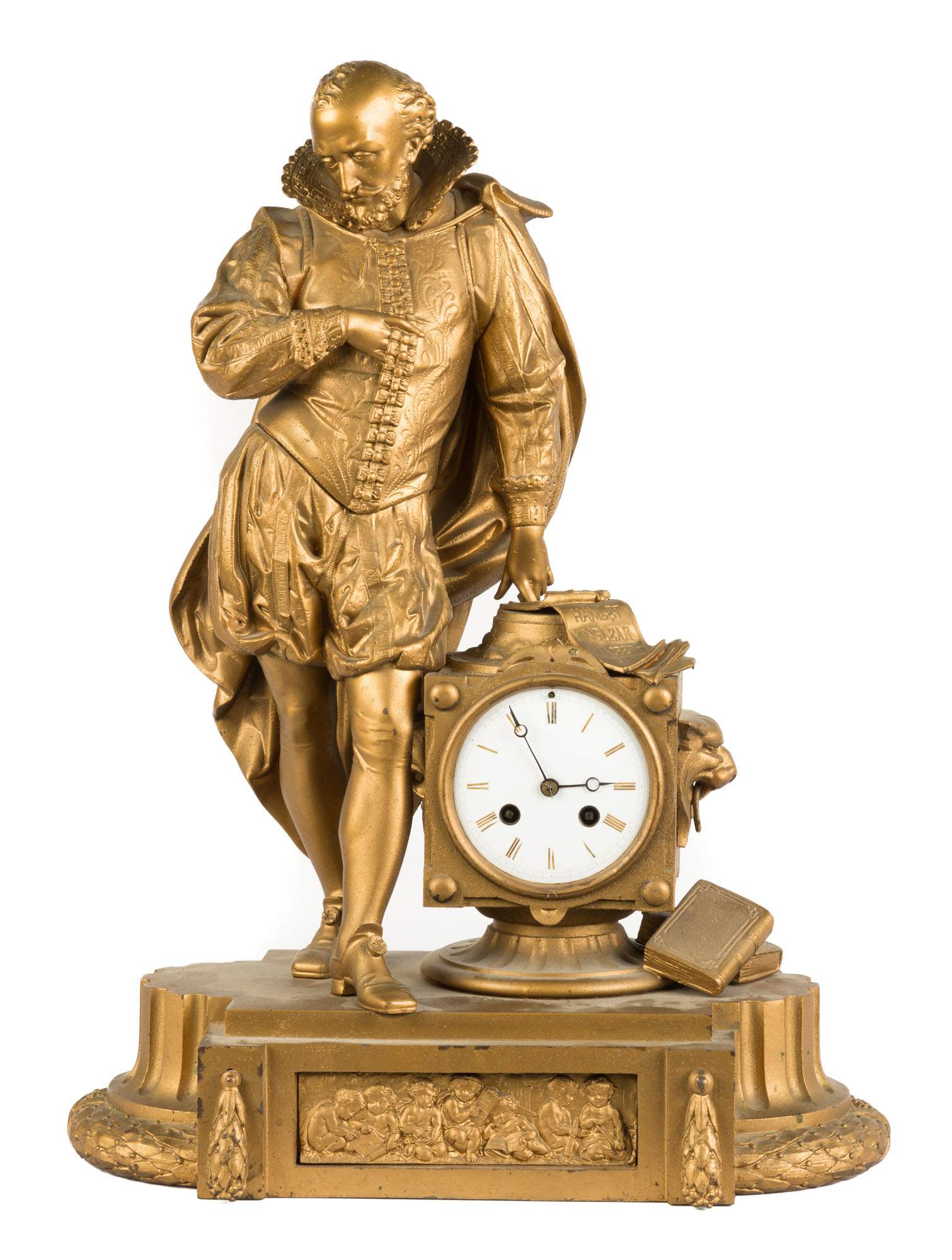 French Figural Shelf Clock of Shakespeare | Cottone Auctions